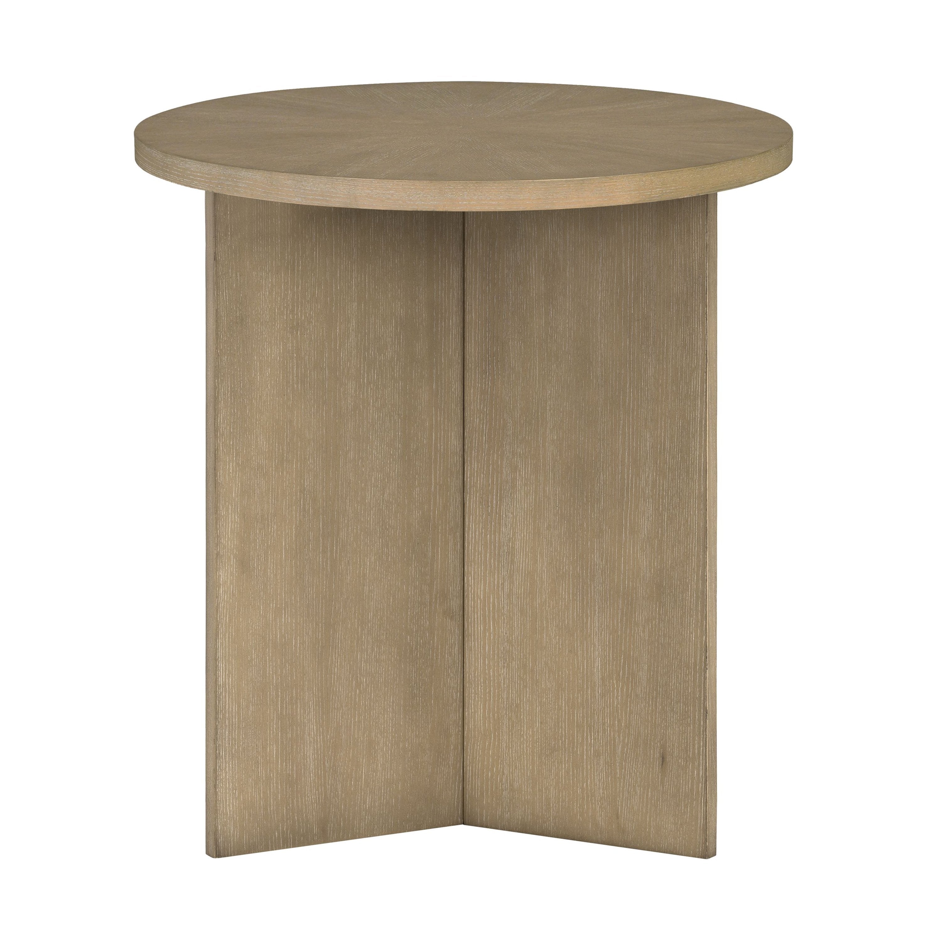 Martha Stewart - Accent Sculptural Round Starburst Veneer Table — Comp