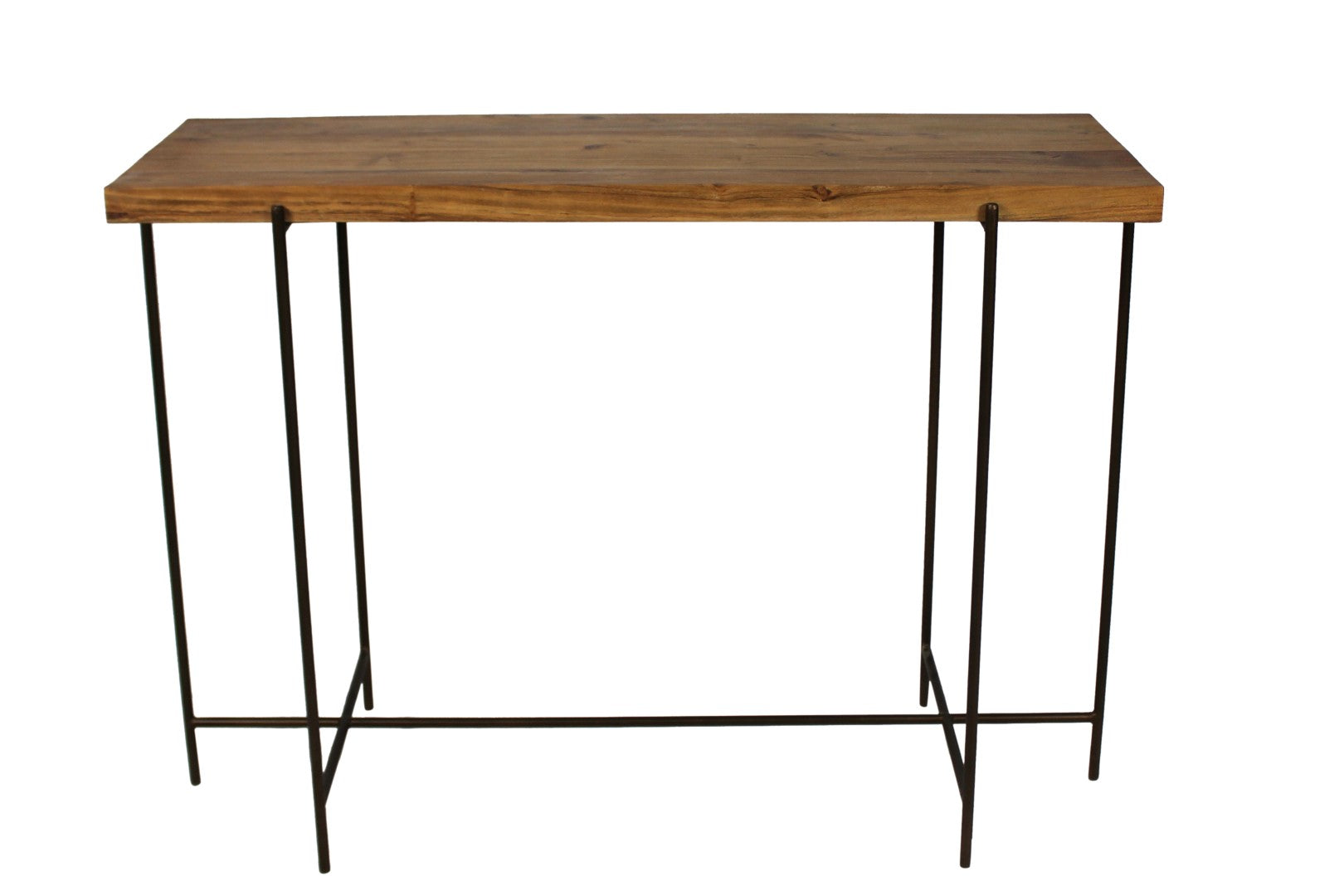 Austin Console Table - Handmade Acacia Wood with Metal Base, Industria