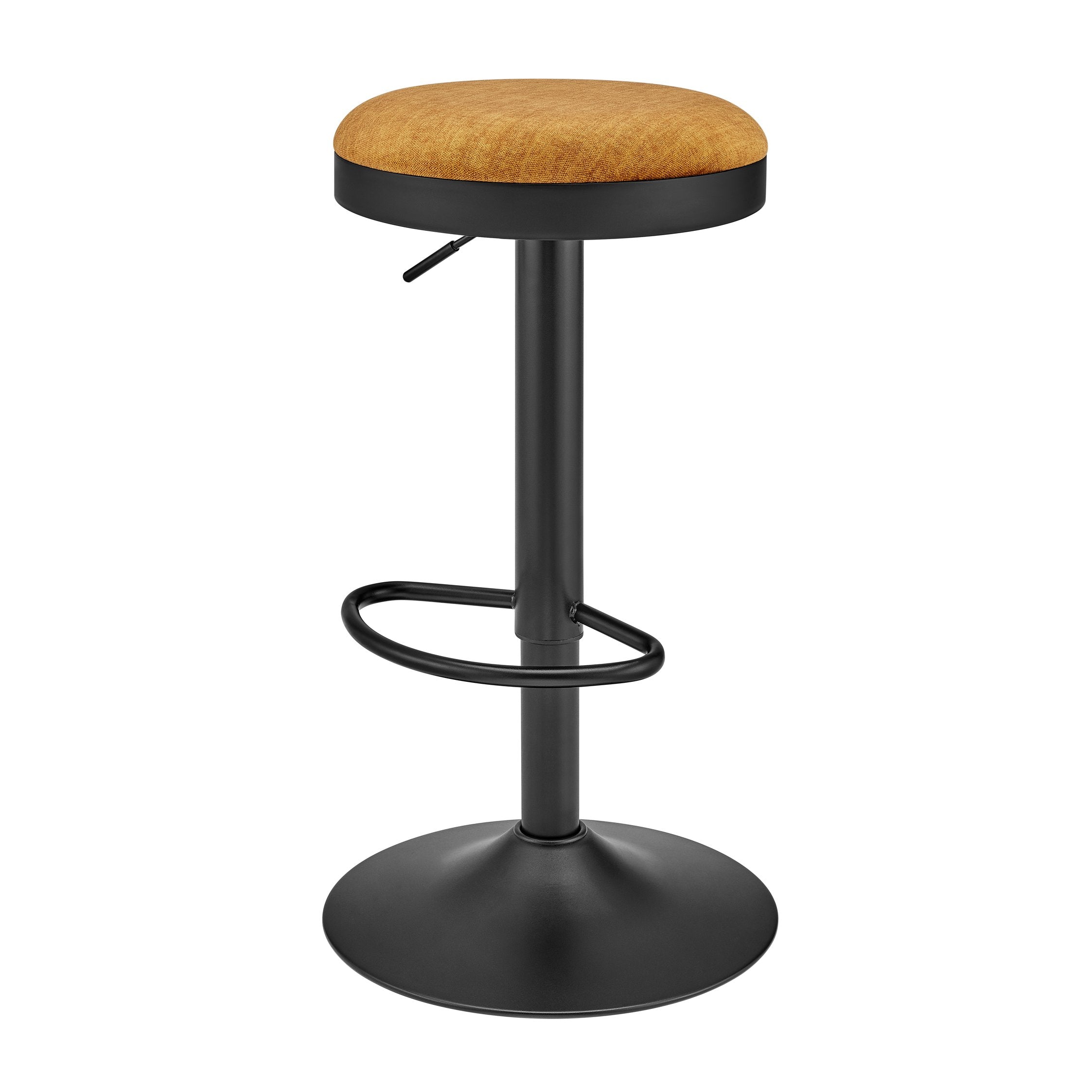 Juno Velvet Gaslift Swivel Bar Stool - Modern Industrial Style with Ad
