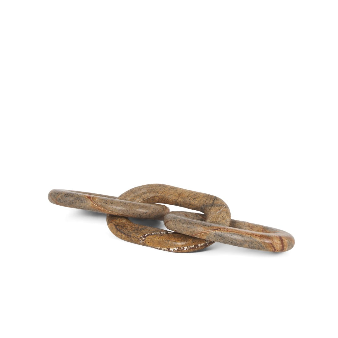 Reinir Decorative Chain Link Object - Unique Solid Marble Accent for E