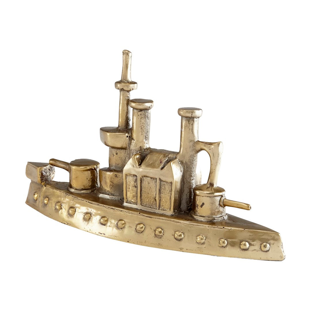 Boat Token - Vintage Aged Brass Decorative Piece, 5.25" Tall, Unique N