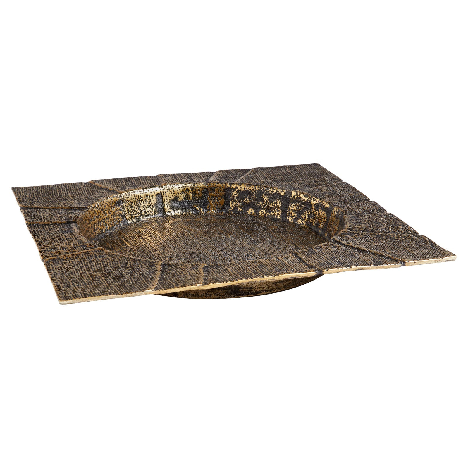 Baxter Tray - Elegant Gold-Amber Design Perfect for Serving, Displayin