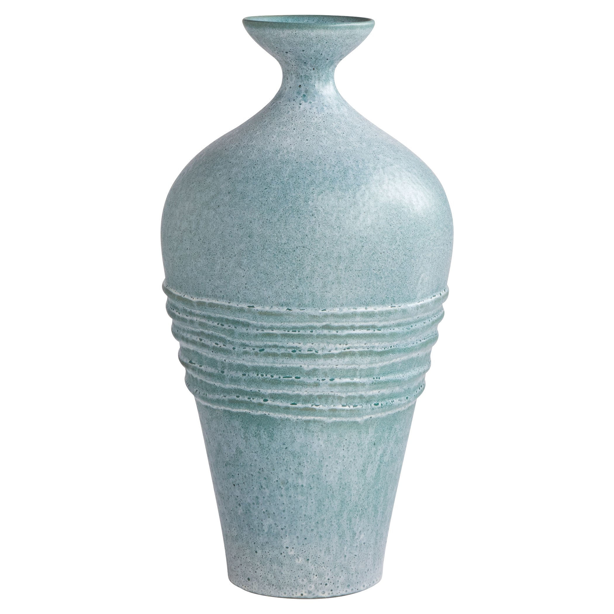 Ribbon Vase - Elegant Ceramic Home Decor in Green-Verde Moonstone for