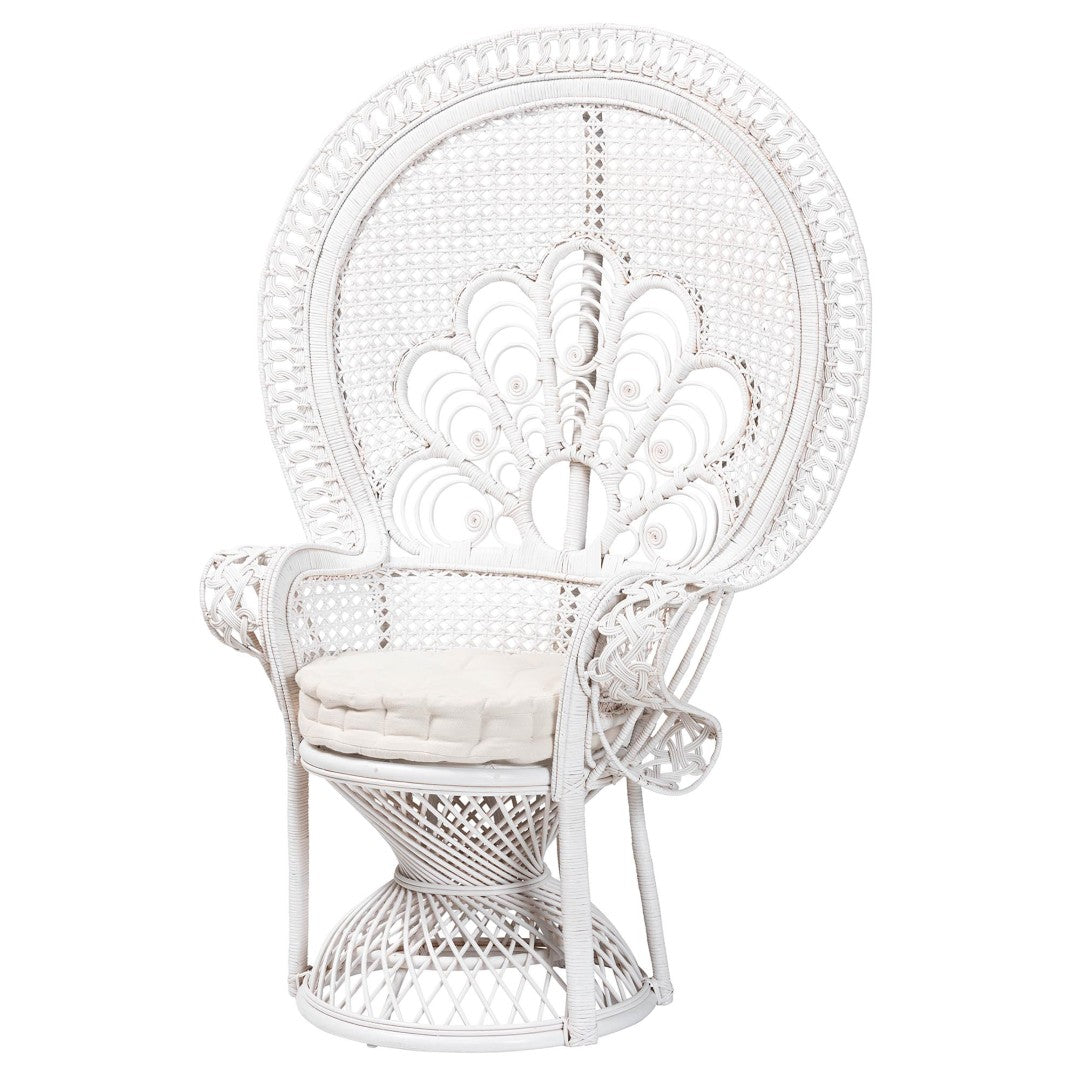 bali Ediva Modern Bohemian Rattan Peacock Chair | Artisanal Comfort fo