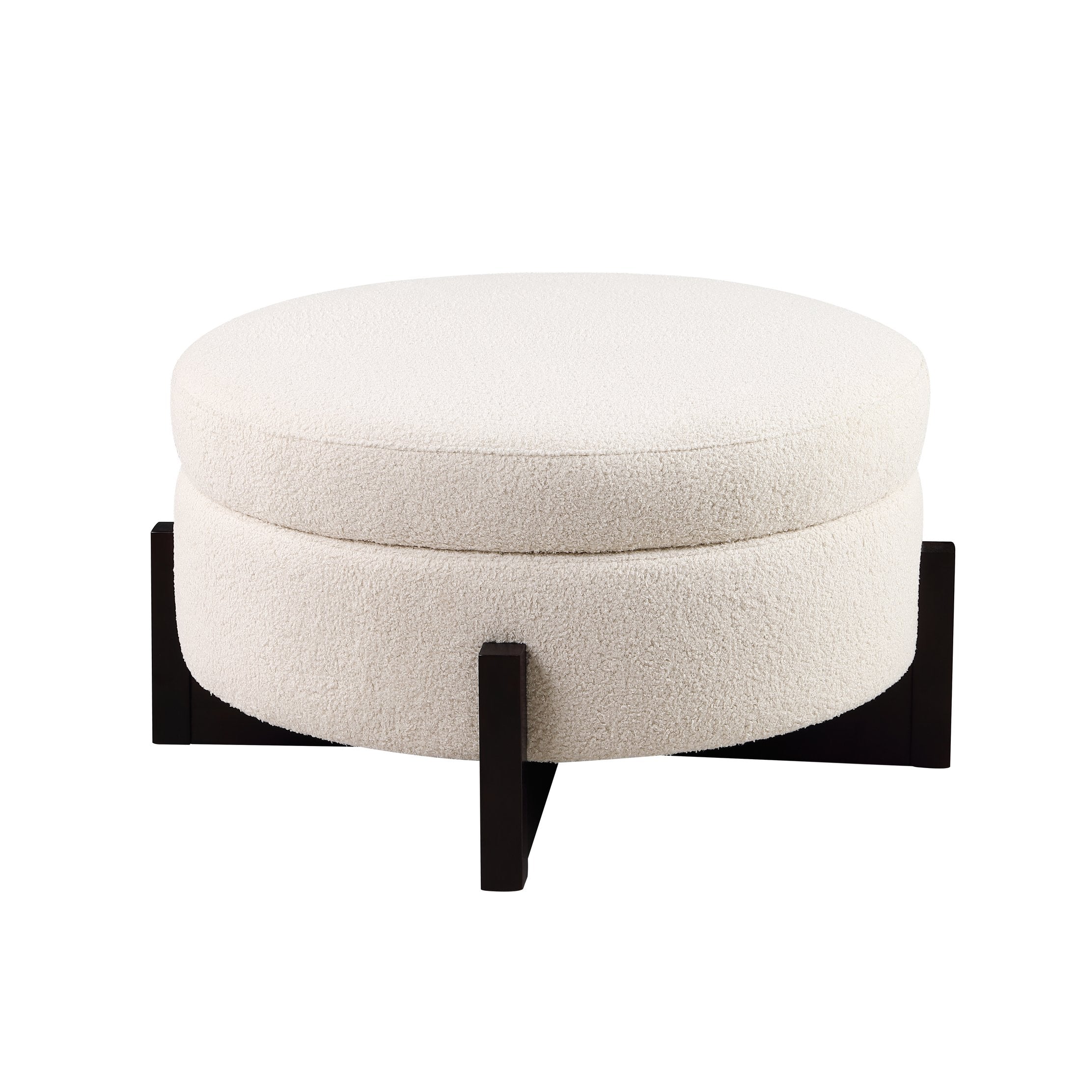 02 Ottoman Beige Chenille Modular U-Shaped Sofa Piece — Versatile, Hig
