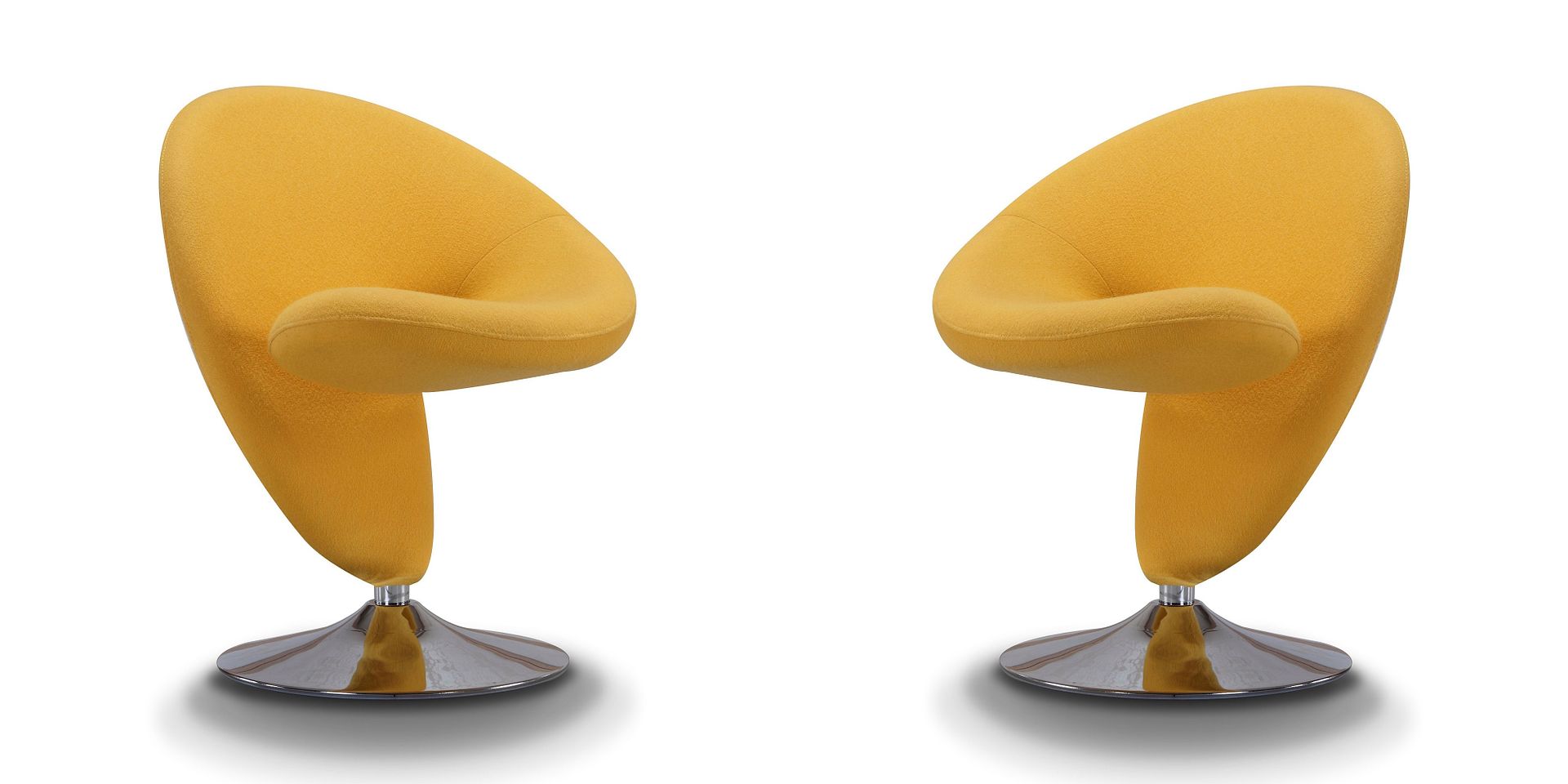 Curl Modern Swivel Accent Chairs - Luxury Wool Blend Seating for Livin