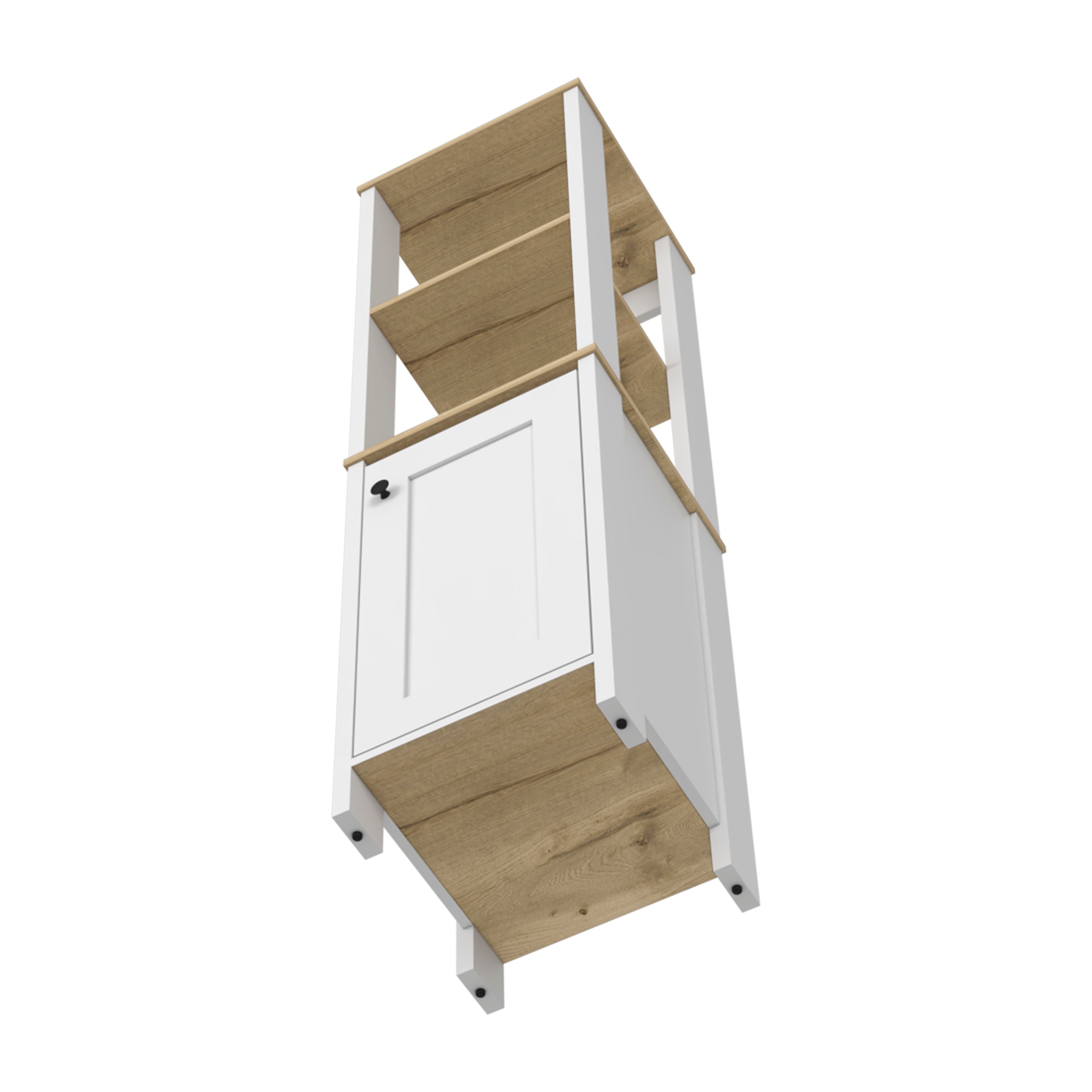 Linen Cabinet Jannes – Scandinavian-Style Storage With Open Shelves