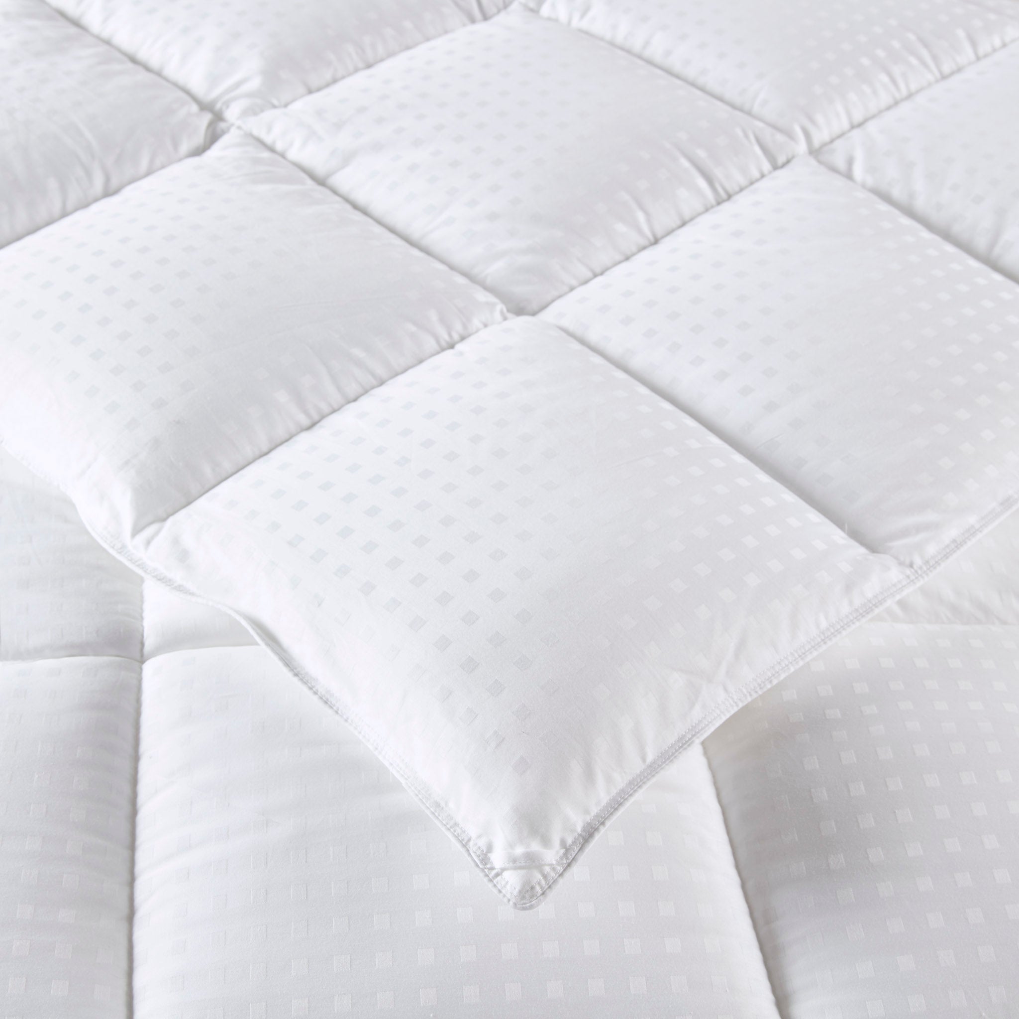 King/Cal Premium Cotton Dobby Comforter – Overstuffed Breathable Down-