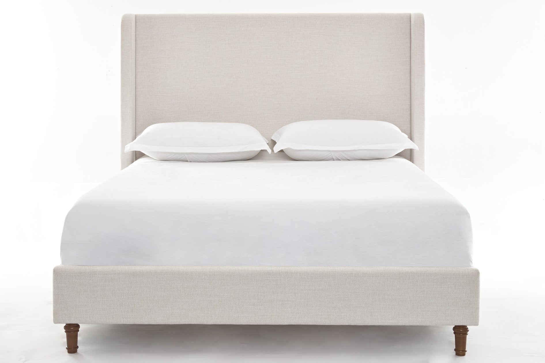 Hayden Upholstered Wingback Queen Bed With 54" Headboard – Elegant Ivo