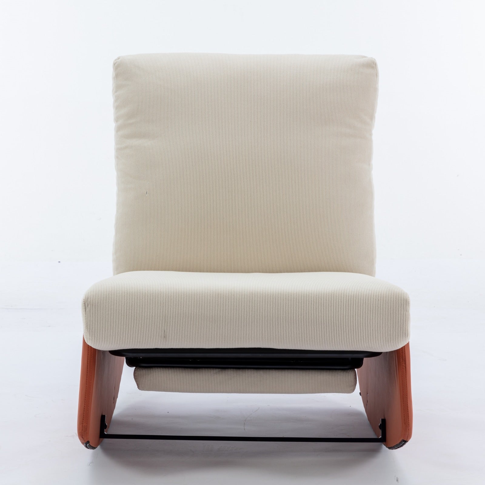 Modern Rocking Chair Recliner With Adjustable Soft Backrest, Stable Fr
