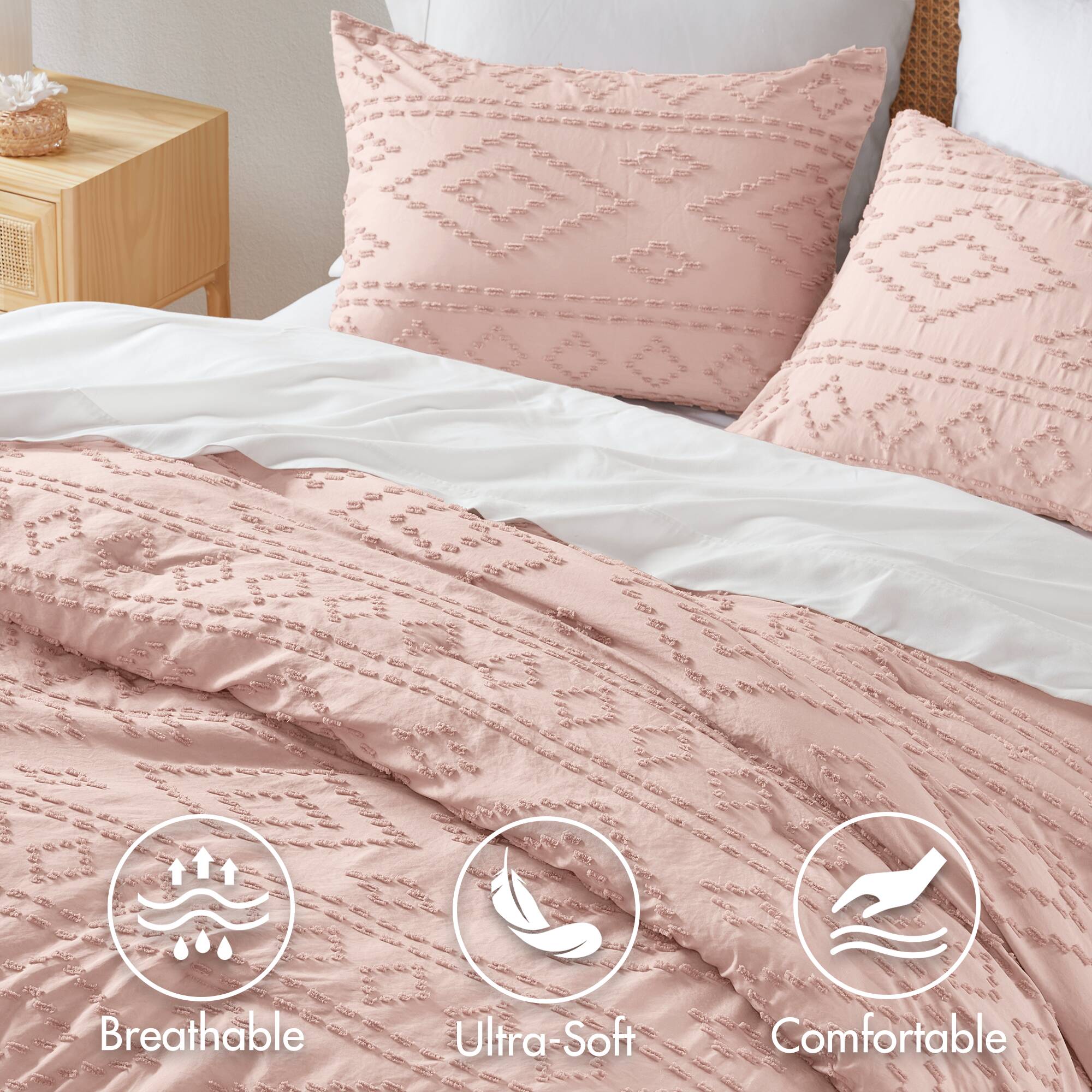 510 Design - Comforter Boho Tufted Mini Set With Brushed Microfiber, O