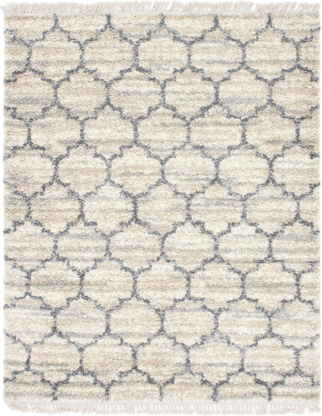 Hygge Shag Trellis Machine Made Trellis Rug – English Elm