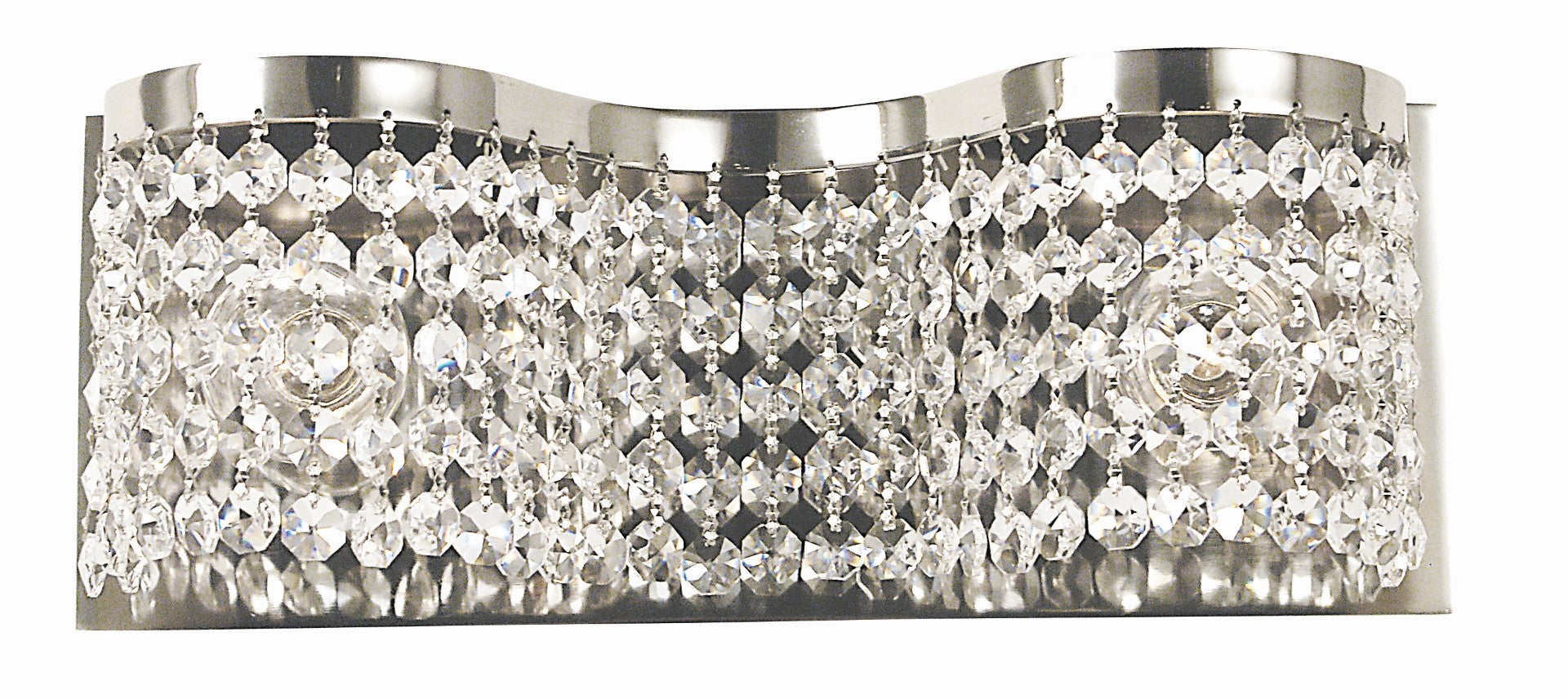 2-Light Elegant Crystal Sconce – Flirtatious Design with USA-Made Qual