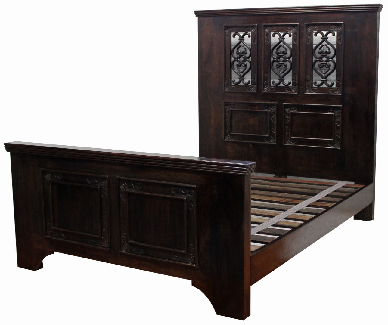 Durango King Bed – Handcrafted Solid Acacia Wood Frame with Timeless O