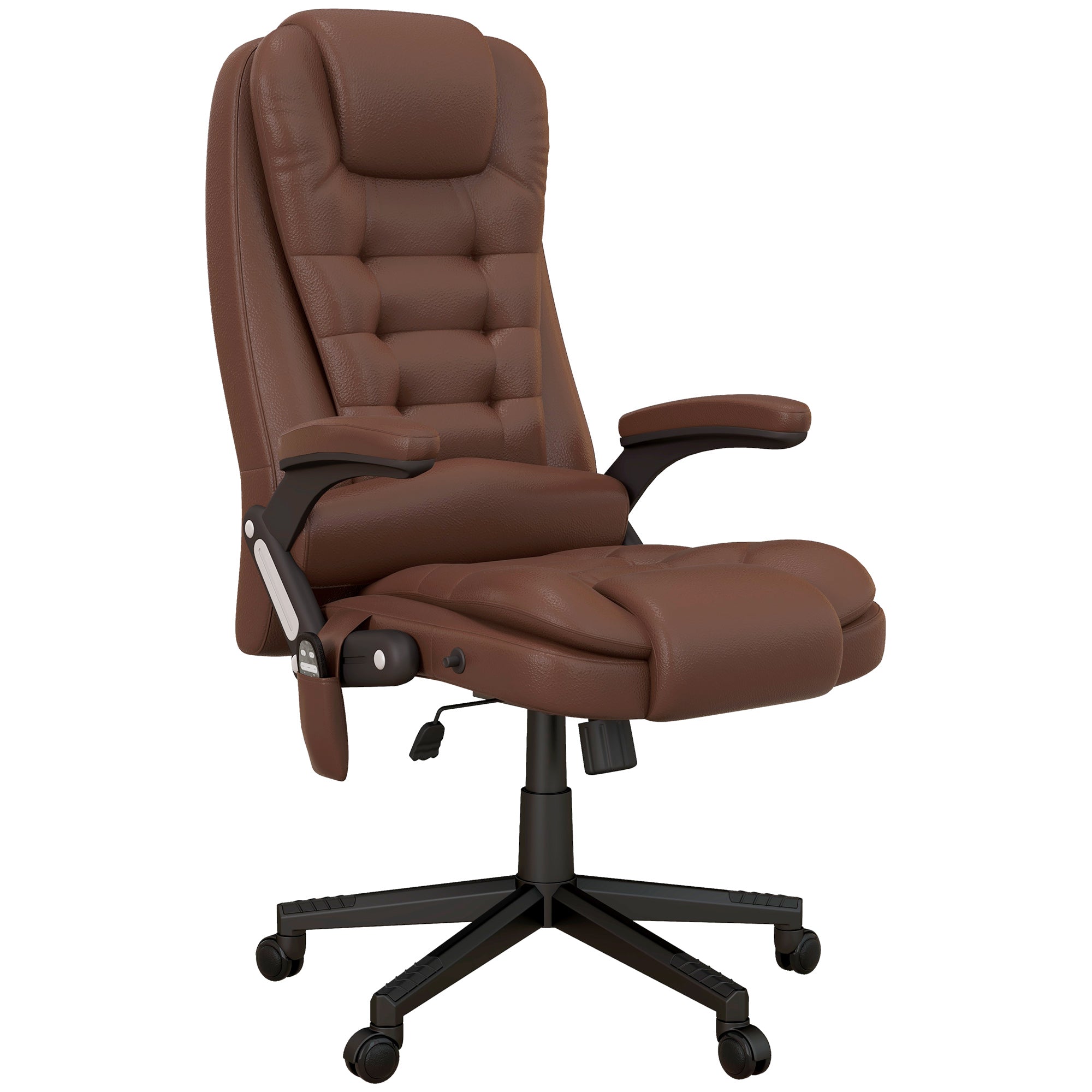 Homcom High Back Massage Office Chair With 6 Vibration Points, Heated