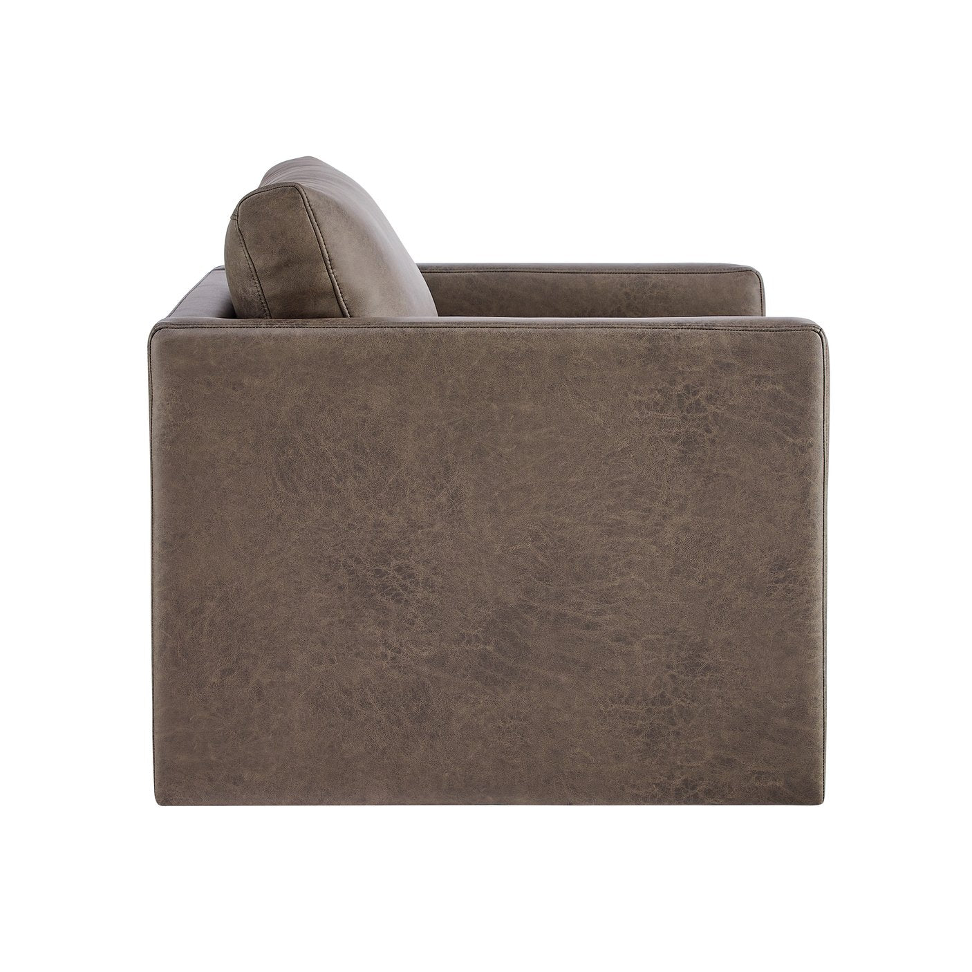 Tulo Faux Leather Arm Chair In Espresso — Tuxedo Arms, Coil Spring Com
