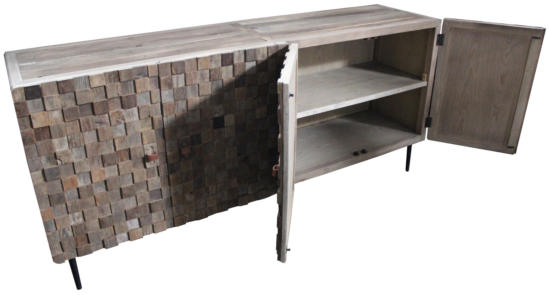 Norwalk 4-Door Buffet – Handcrafted Reclaimed Elm and Soapstone Collec