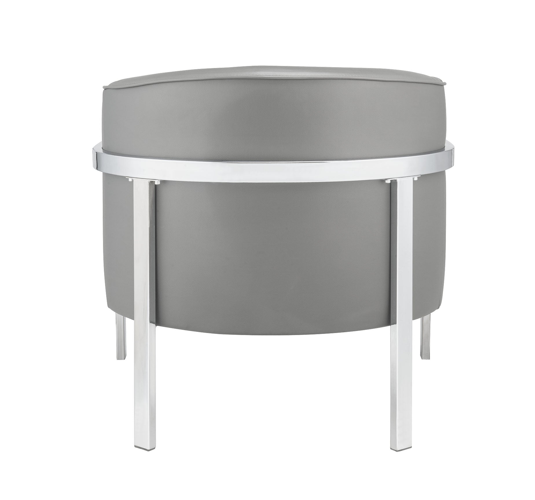 31" Gray Edgy Accent Chair with Chrome Legs - Vintage Style, Ultimate