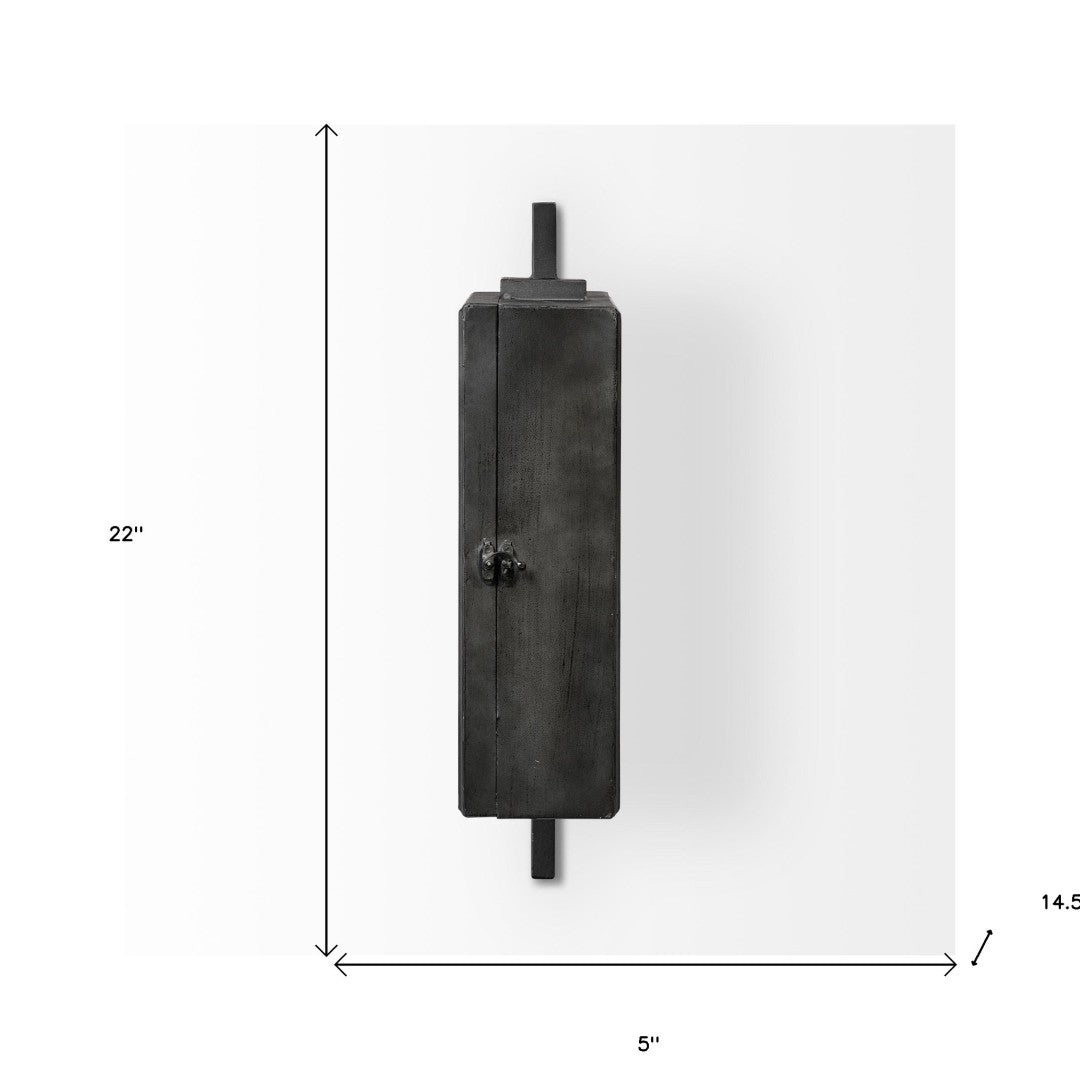 Rectangular Industrial Wall Clock - Bold Vintage Design, Double-Sided