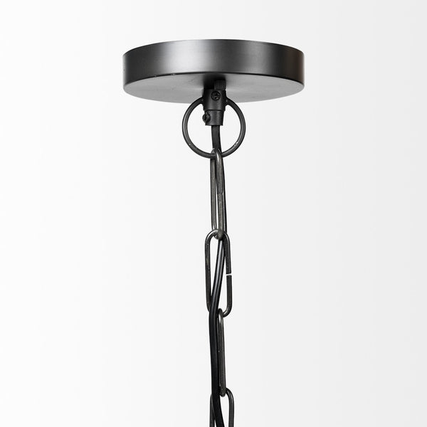 Modern Black Lantern Dimmable Ceiling Light – Stylish Metal Fixture wi ...