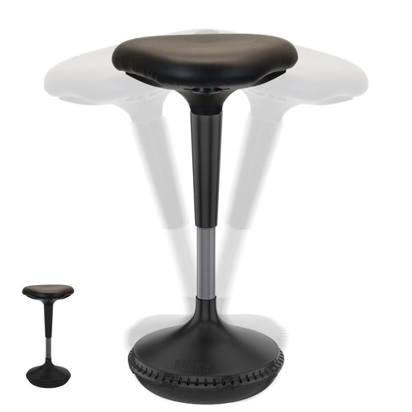 Black Wobble Stool - Ergonomic Tall Triangle Seat for Active Balance ...