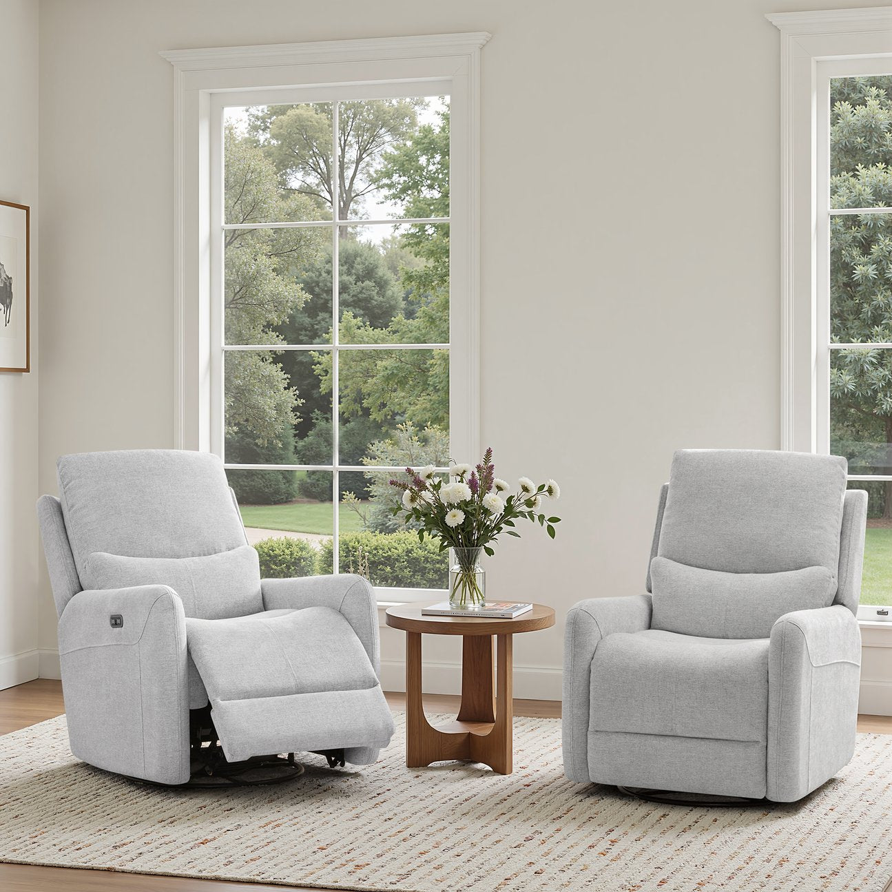 Jennifer Taylor Home - Dublin 30" Swivel Power Recliner Arm Chair in S