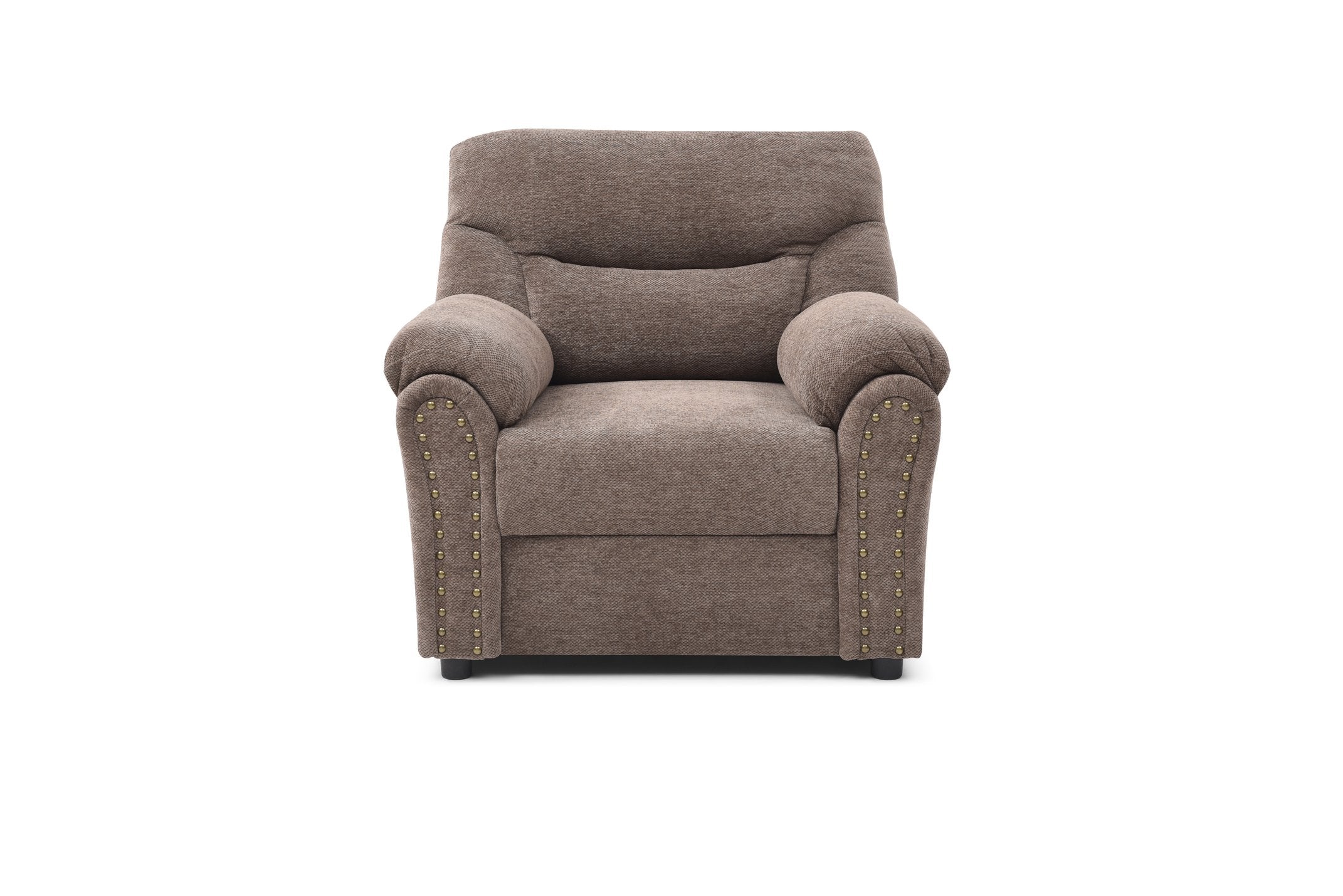 Hamilton Chair With Nailhead Trim And Pillow-Top Arms, Plush Chenille