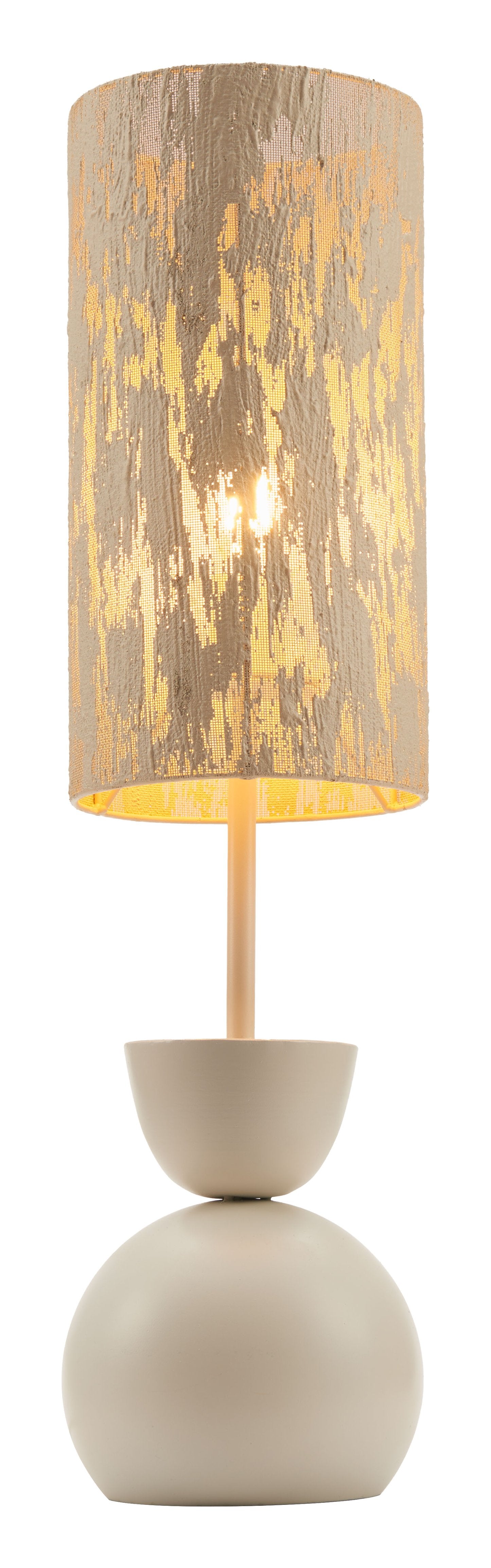 Gochi Modern Table Lamp in White - Sleek Powder Coated Steel Design fo