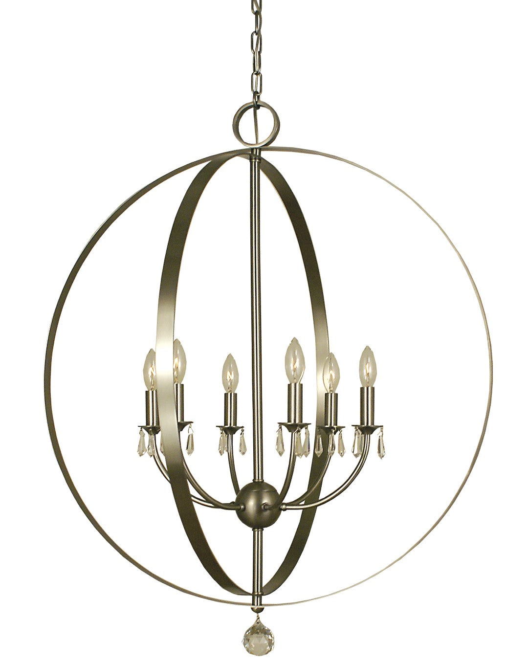 6-Light Floating Ring Foyer Chandelier - Unique Configurations, Made i