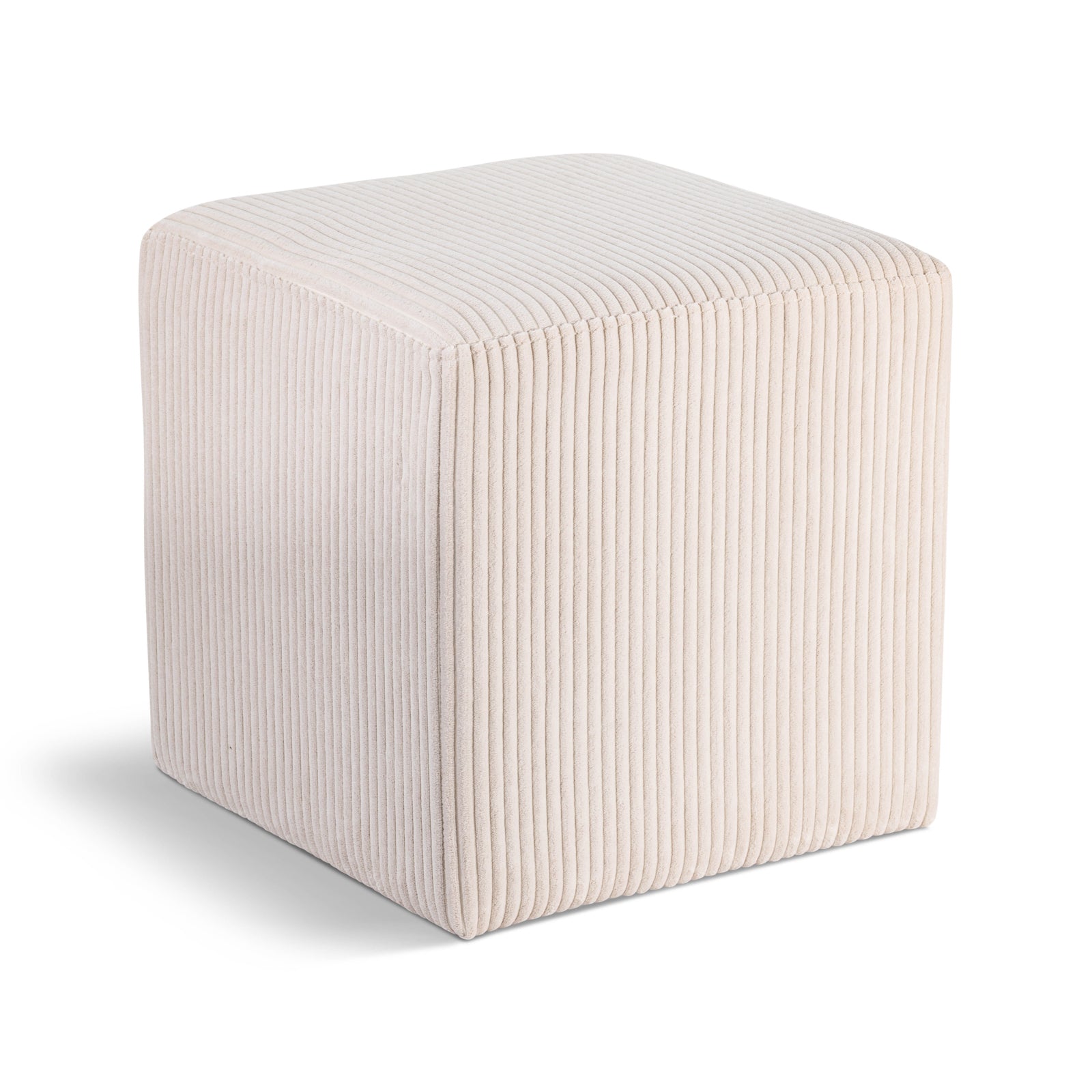 Roy Microsuede Fabric Ottoman - Stylish Compact Stool for Small Spaces