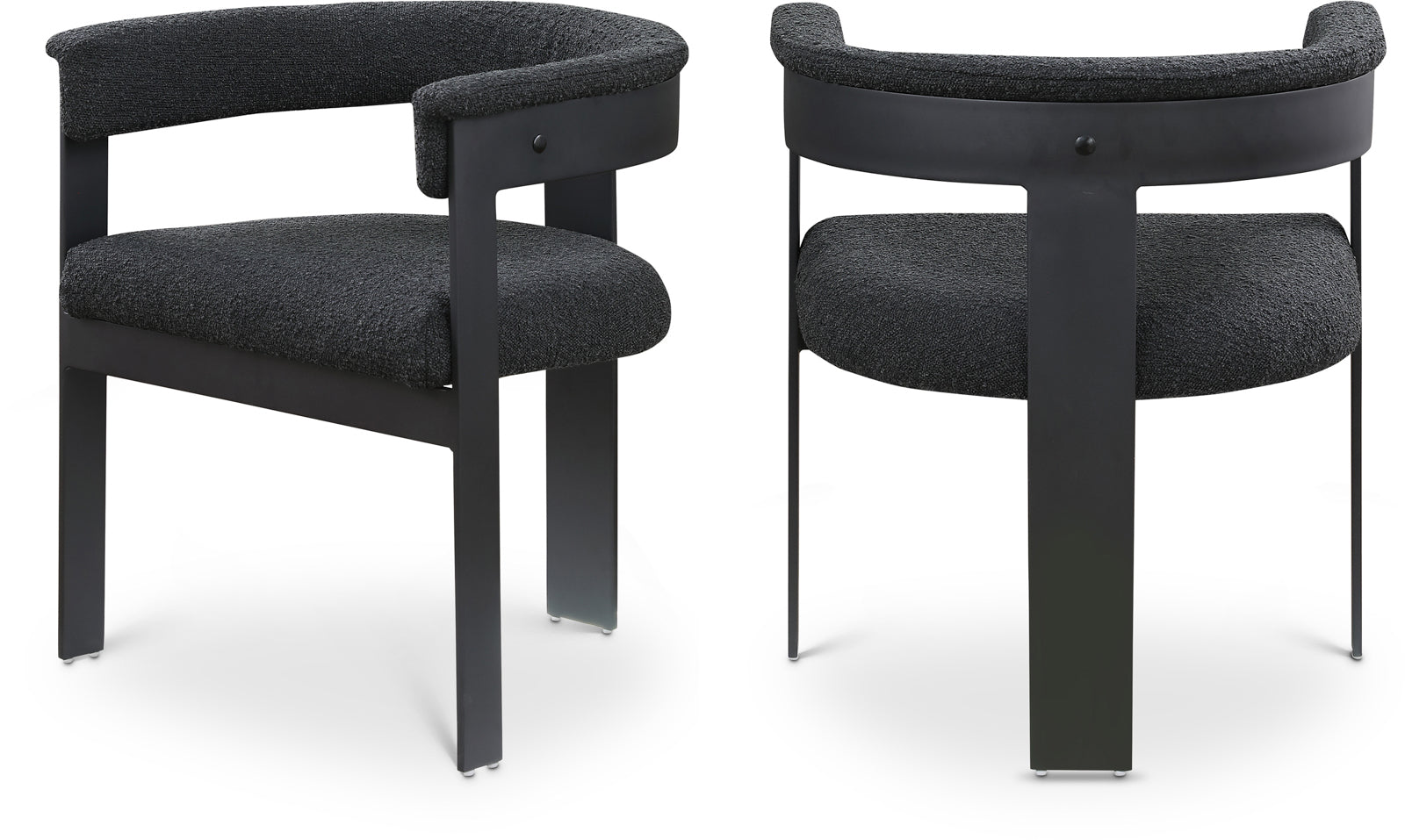 Romeo Dining Chairs - Stylish Set of 2 with Comfortable Curved Backs a
