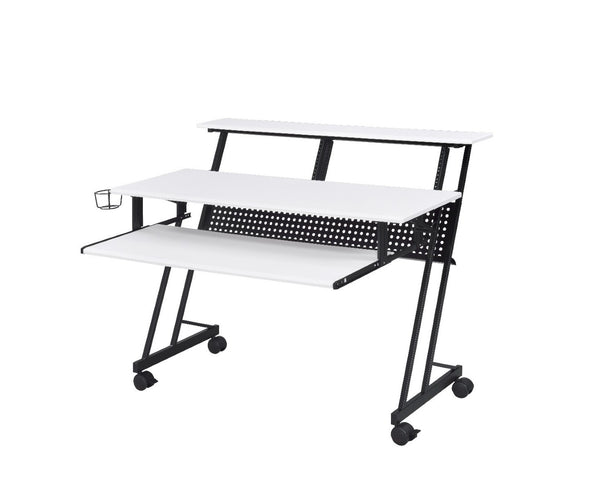 47" White and Black Computer Desk – Versatile, Stylish, and Durable fo ...