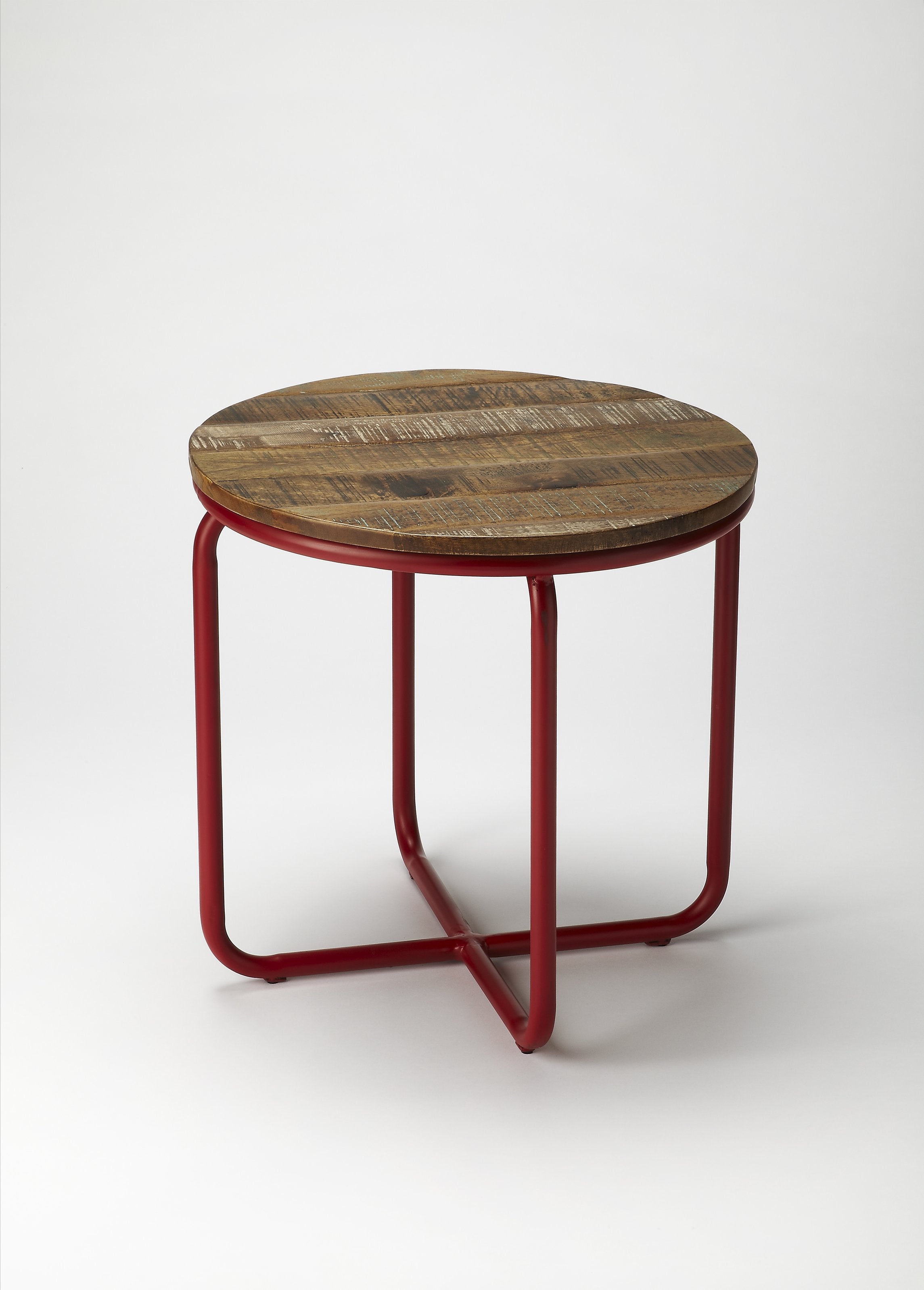 Hibbard Metal & Wood Bunching Table - Handcrafted Mango Wood and Iron