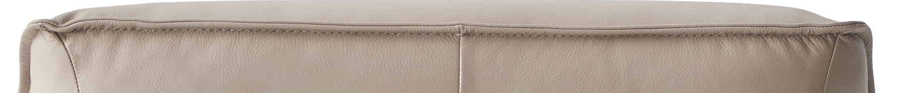 Zusa Khaki Top Grain Leather Accent Chair & Ottoman with Metal Legs, F