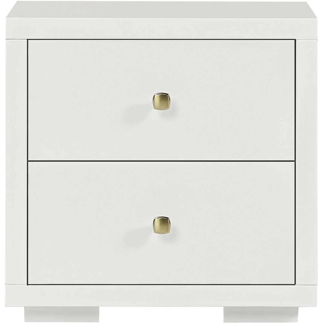 White Shiplap Texture Solid Wood Queen Bed Frame with Storage Drawers