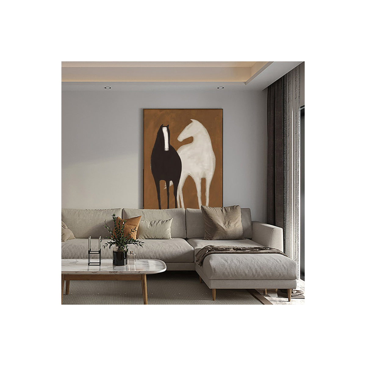 Black and White Fabric Wall Decor - Stylish, Modern Wall Art to Elevat