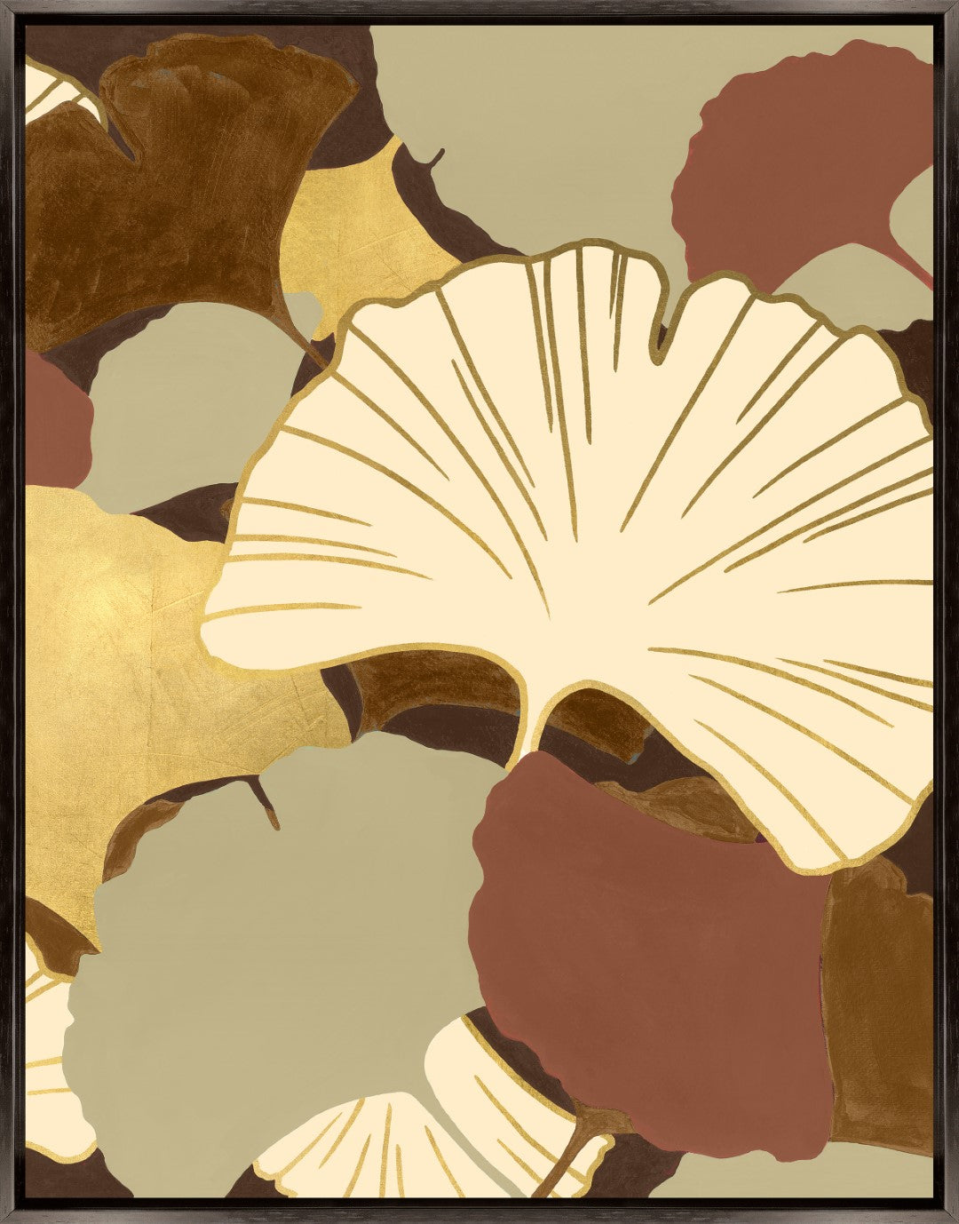 Golden Ginkgo II by Janice Sadler - Hand Embellished Giclee Canvas Art