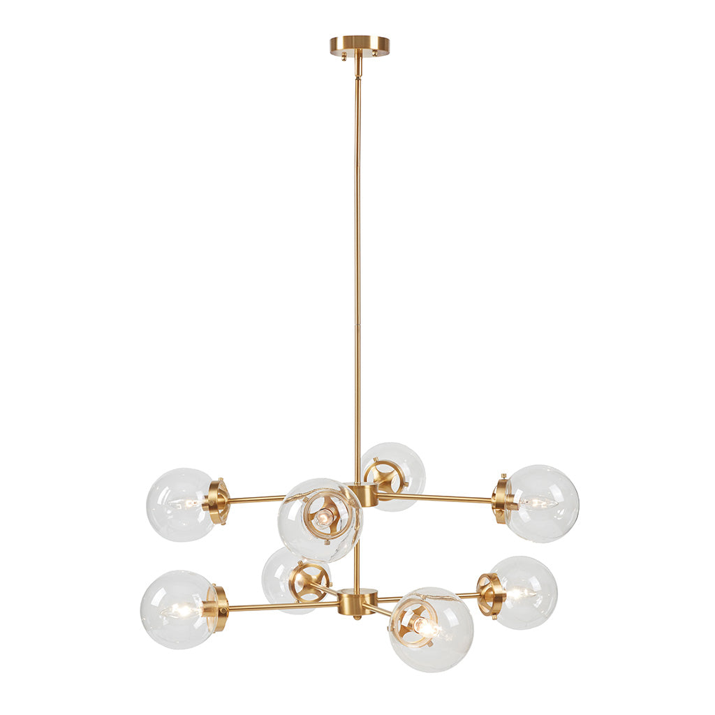 INK+IVY - 8-Light Calista Mid-Century Metal Chandelier With Up/Down Il
