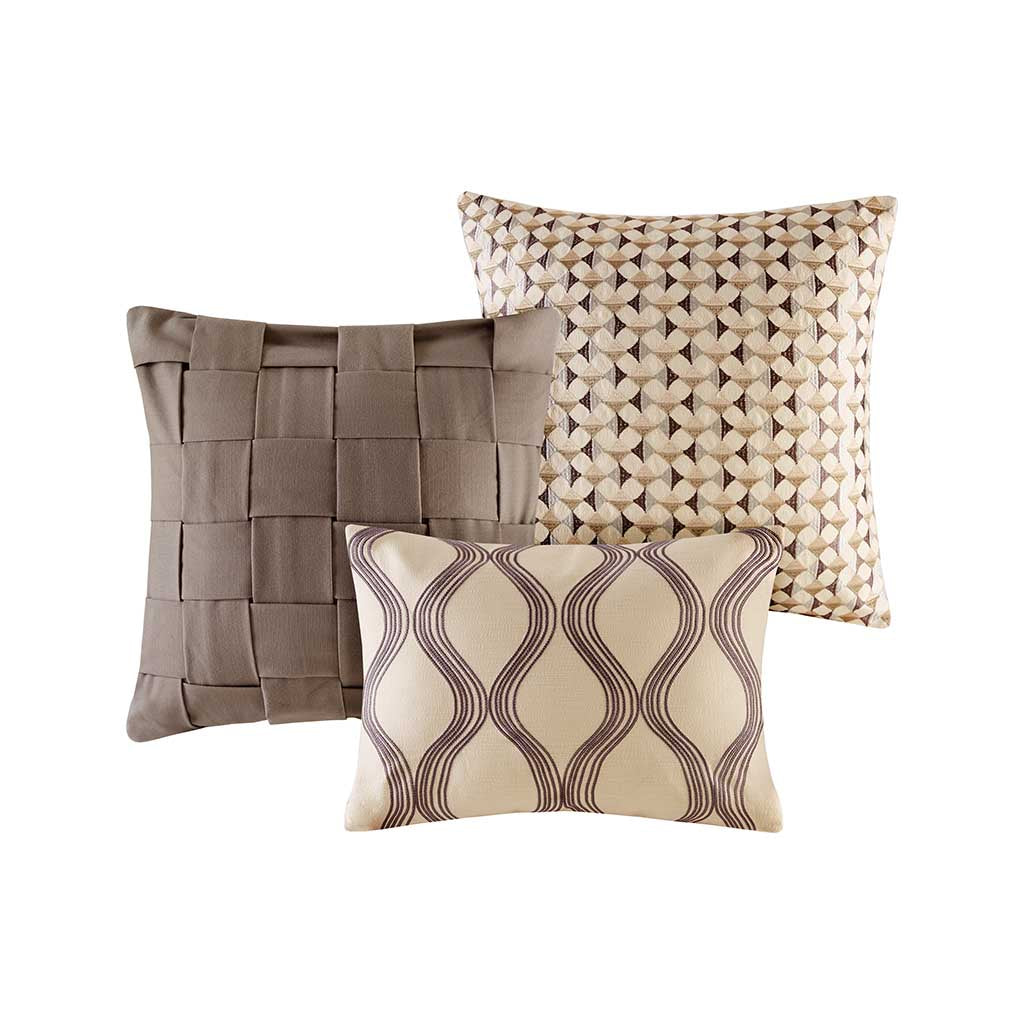 Madison Park Signature - Comforter In Soft Grey And Ivory With Removab