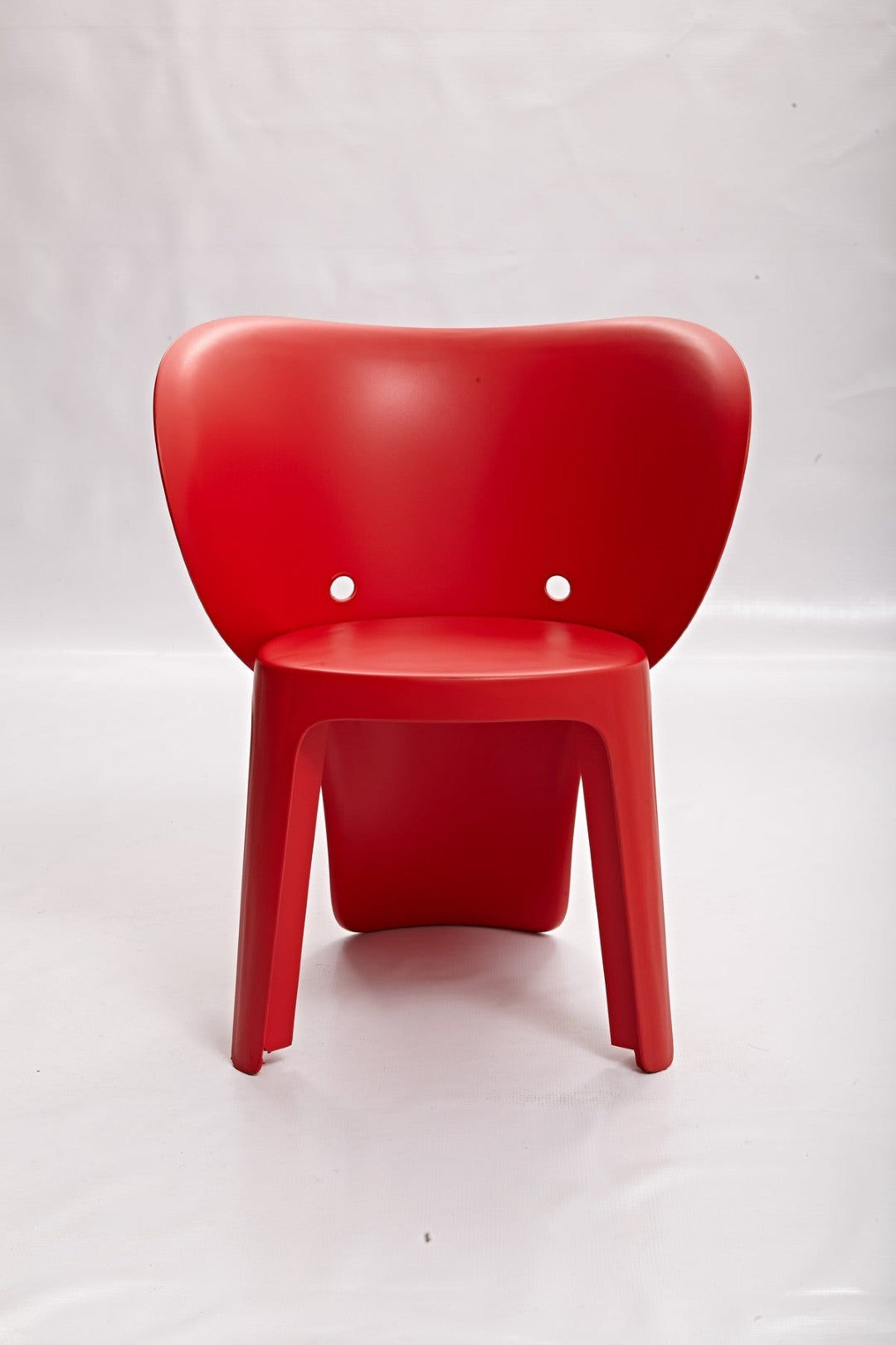 Set of Four Red Heavy-Duty Plastic Juvenile Chairs - Stylish, Durable,
