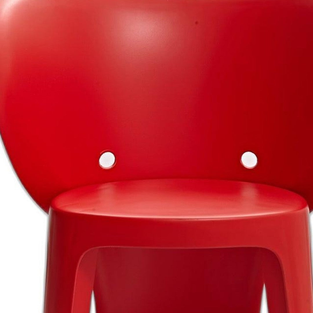 Set of Four Red Heavy-Duty Plastic Juvenile Chairs - Stylish, Durable,