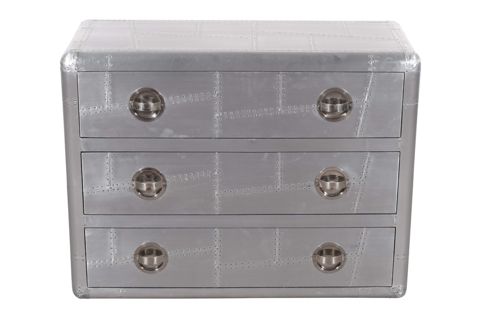 Pilot 3-Drawer Chest with Aerodynamic Design, Aluminum Cladding, and E