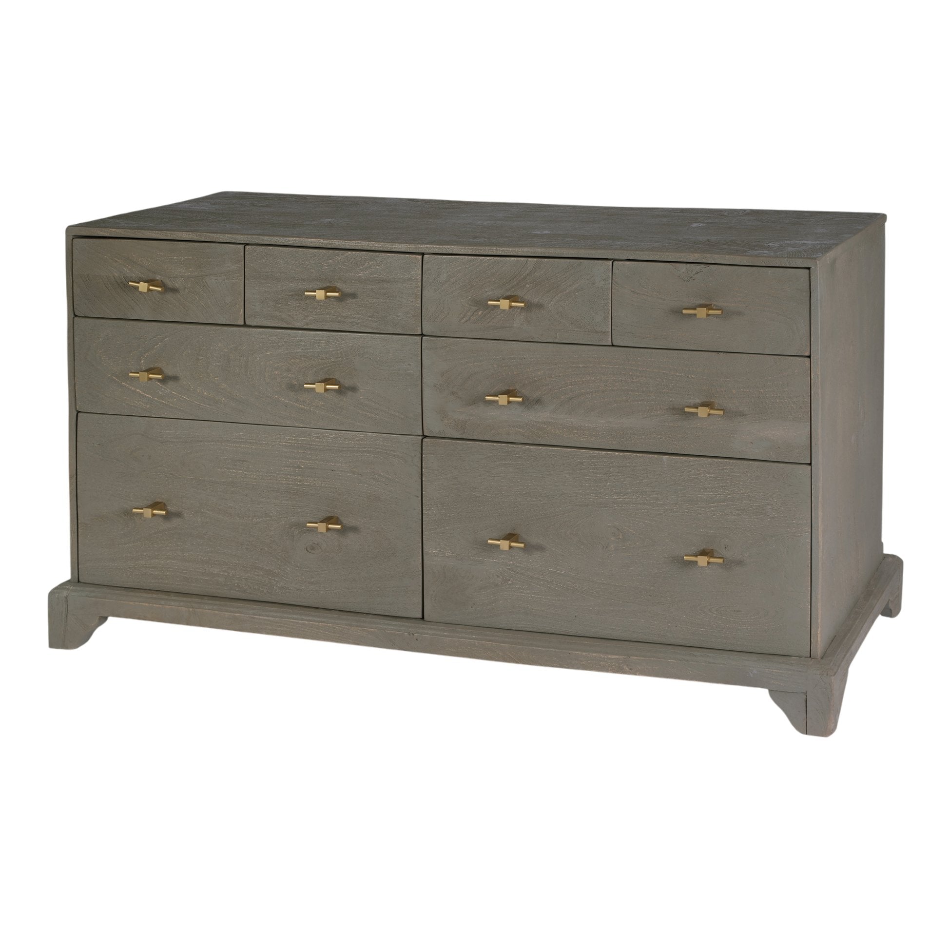 Butler 55" Coastal Charm Mango Wood 8-Drawer Dresser – Stylish Storage
