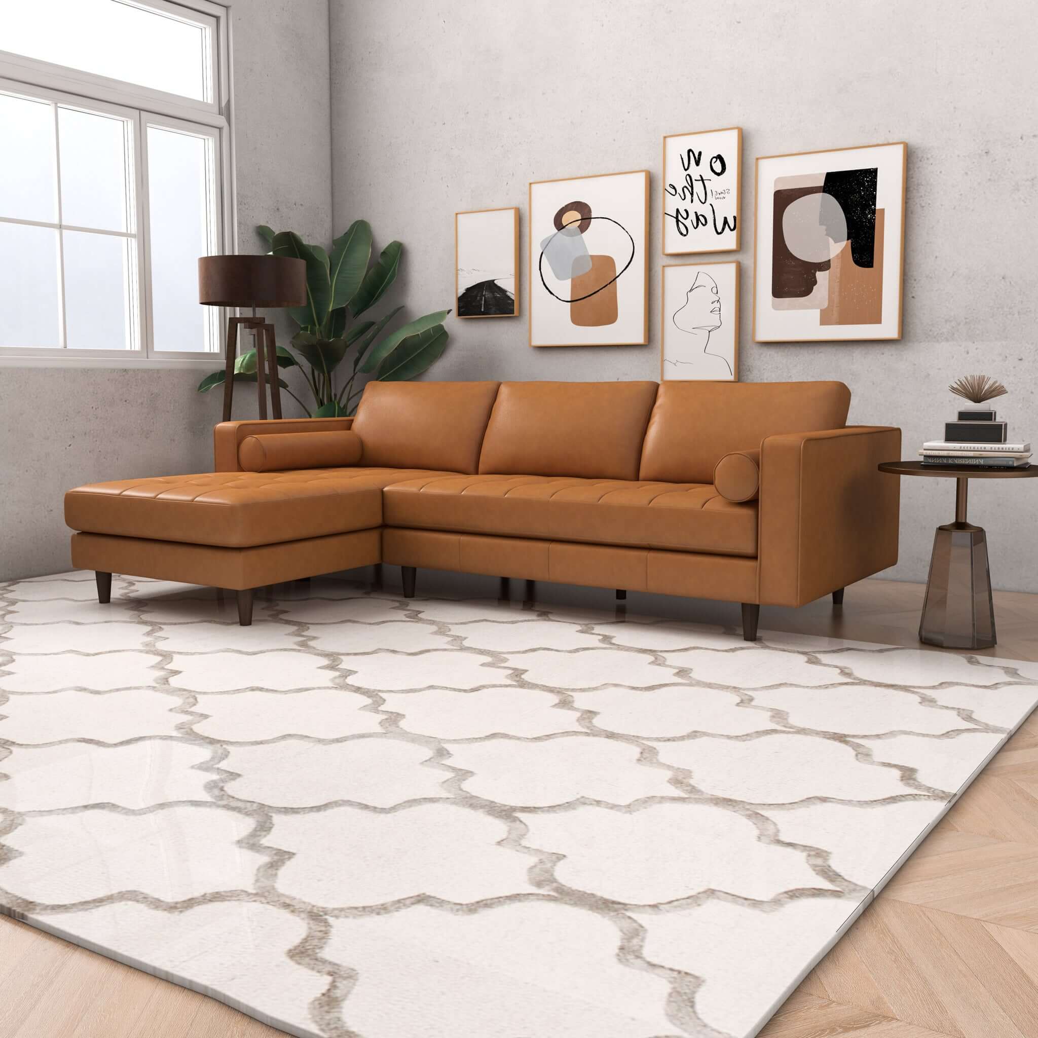 Ashcroft Furniture - Anthony Corner Sectional Sofa Luxurious Velvet Up