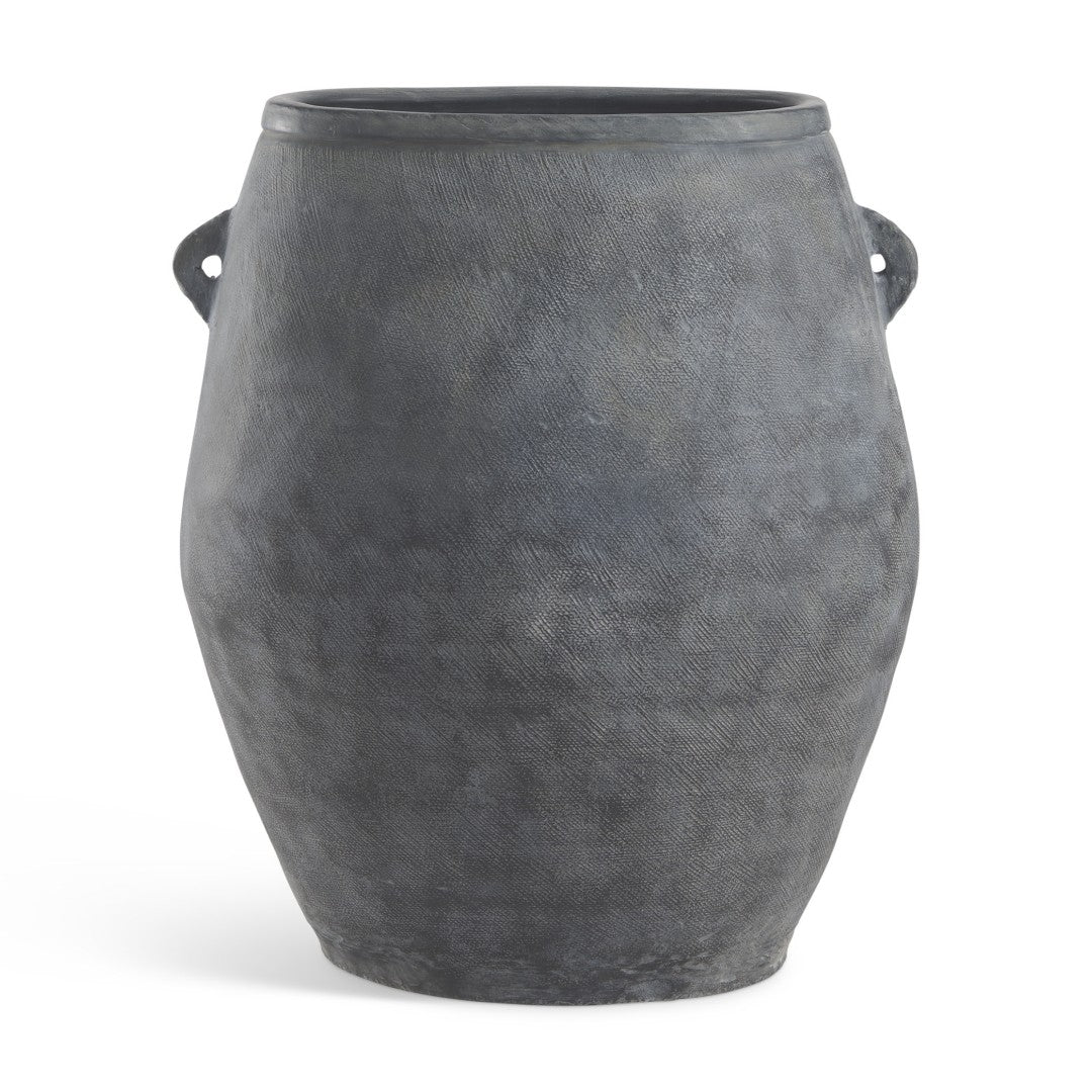 32" Gray Ceramic Amphora Floor Vase - Handcrafted Sculptural Beauty fo