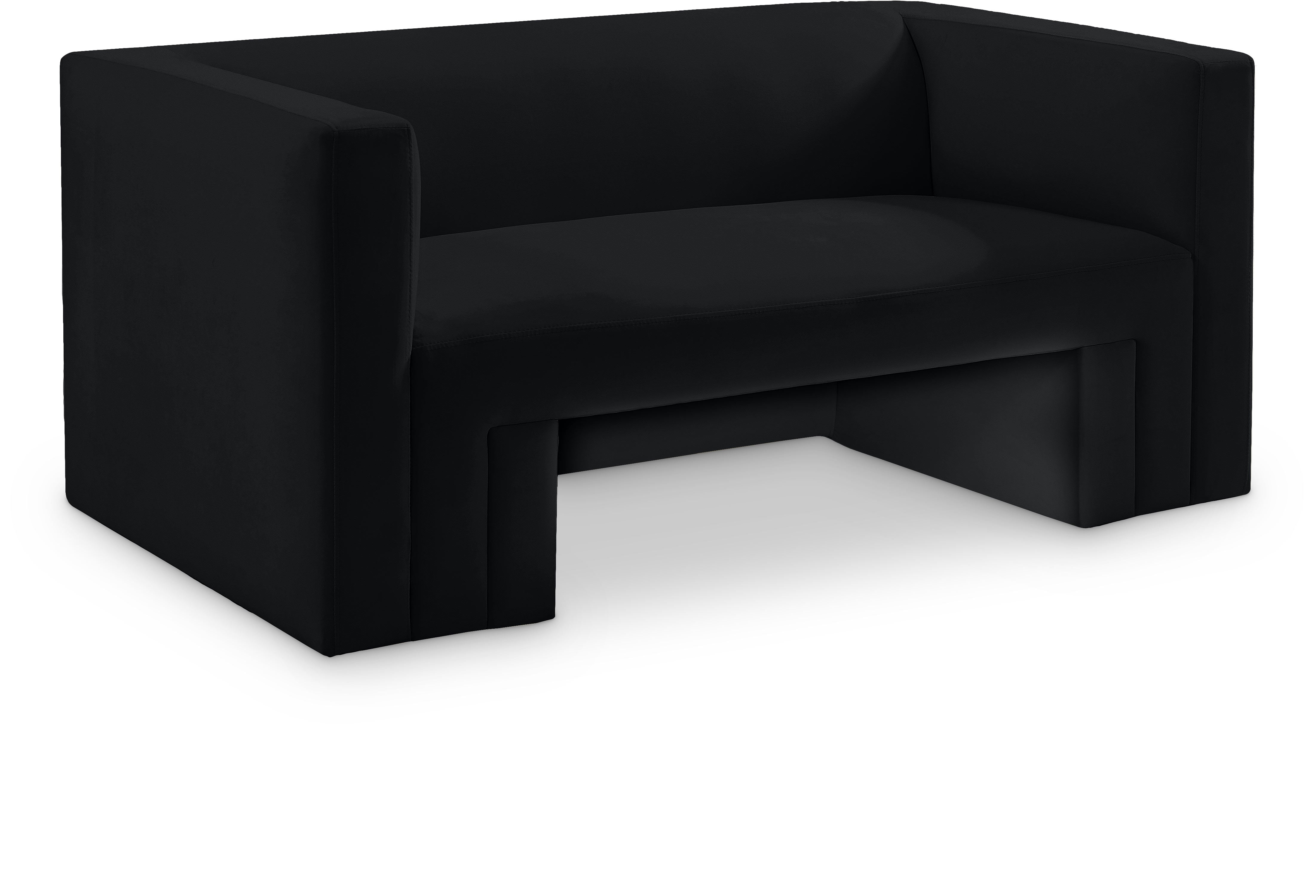 Henson Velvet Loveseat – Luxurious Contemporary Design with Solid Wood