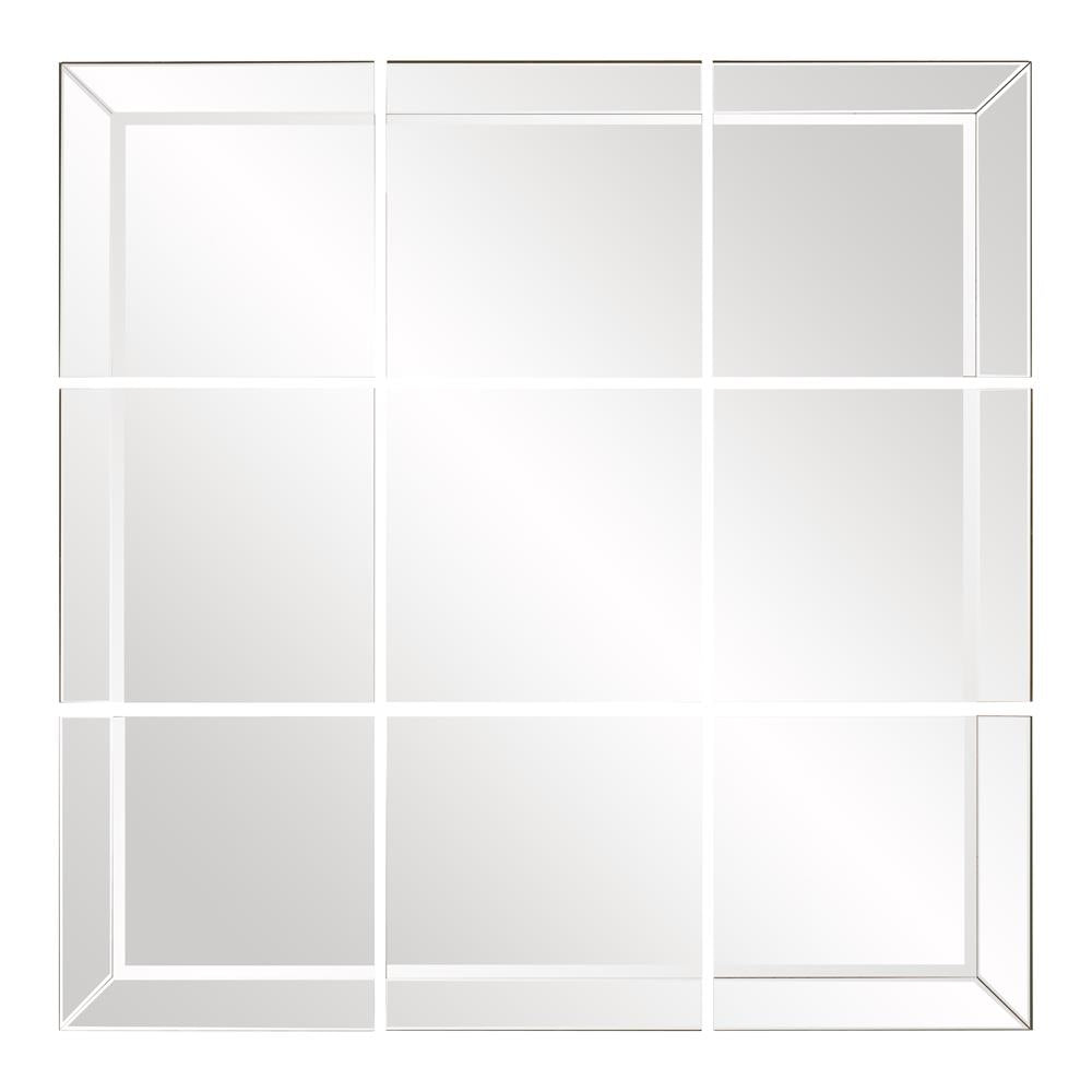 Grid Mirror - Unique Modular Design with 9 Beveled Mirrors Perfect for
