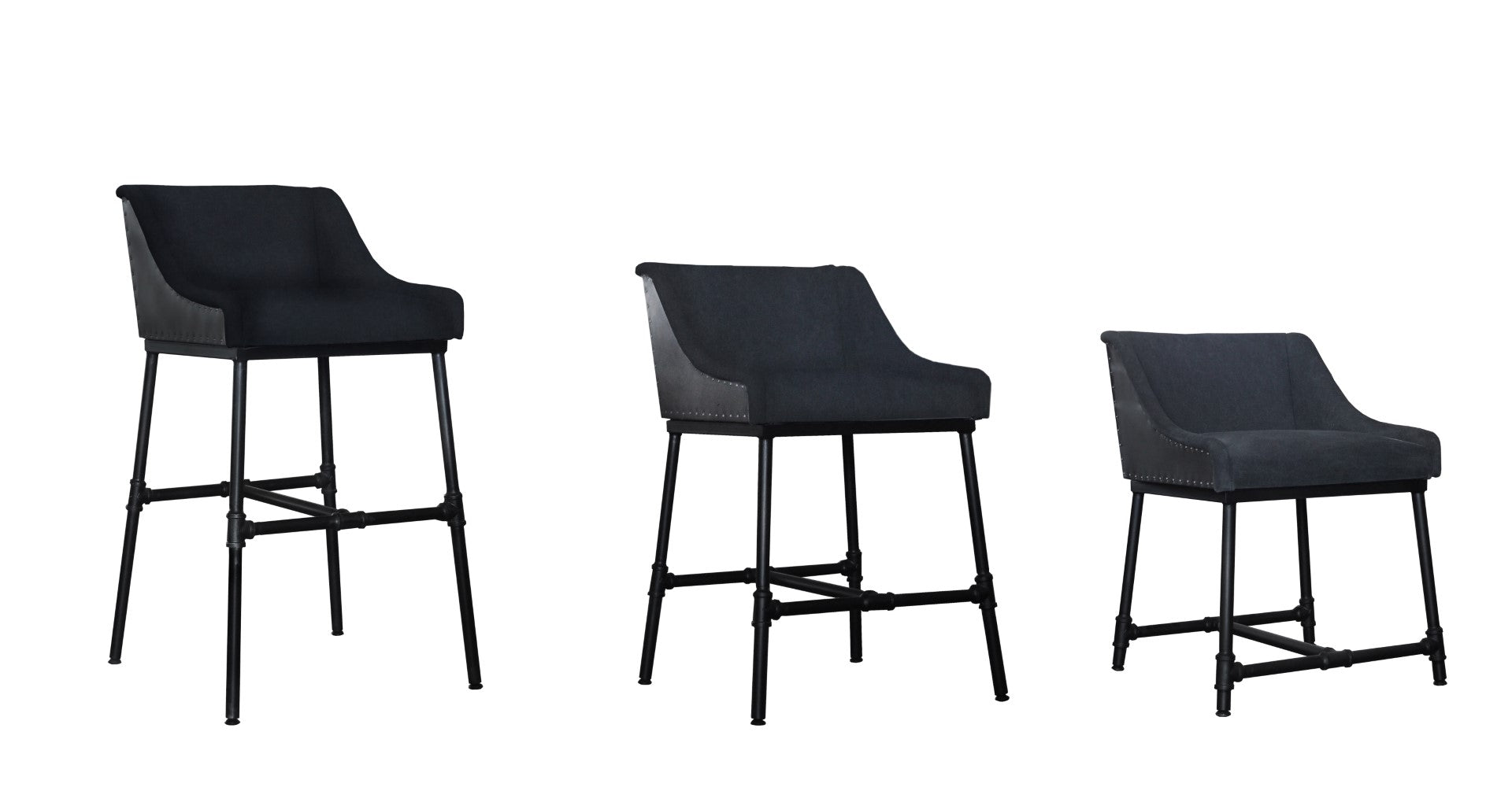 Aliso Morgan Charcoal Adjustable Chair - Versatile 3-in-1 Design for D