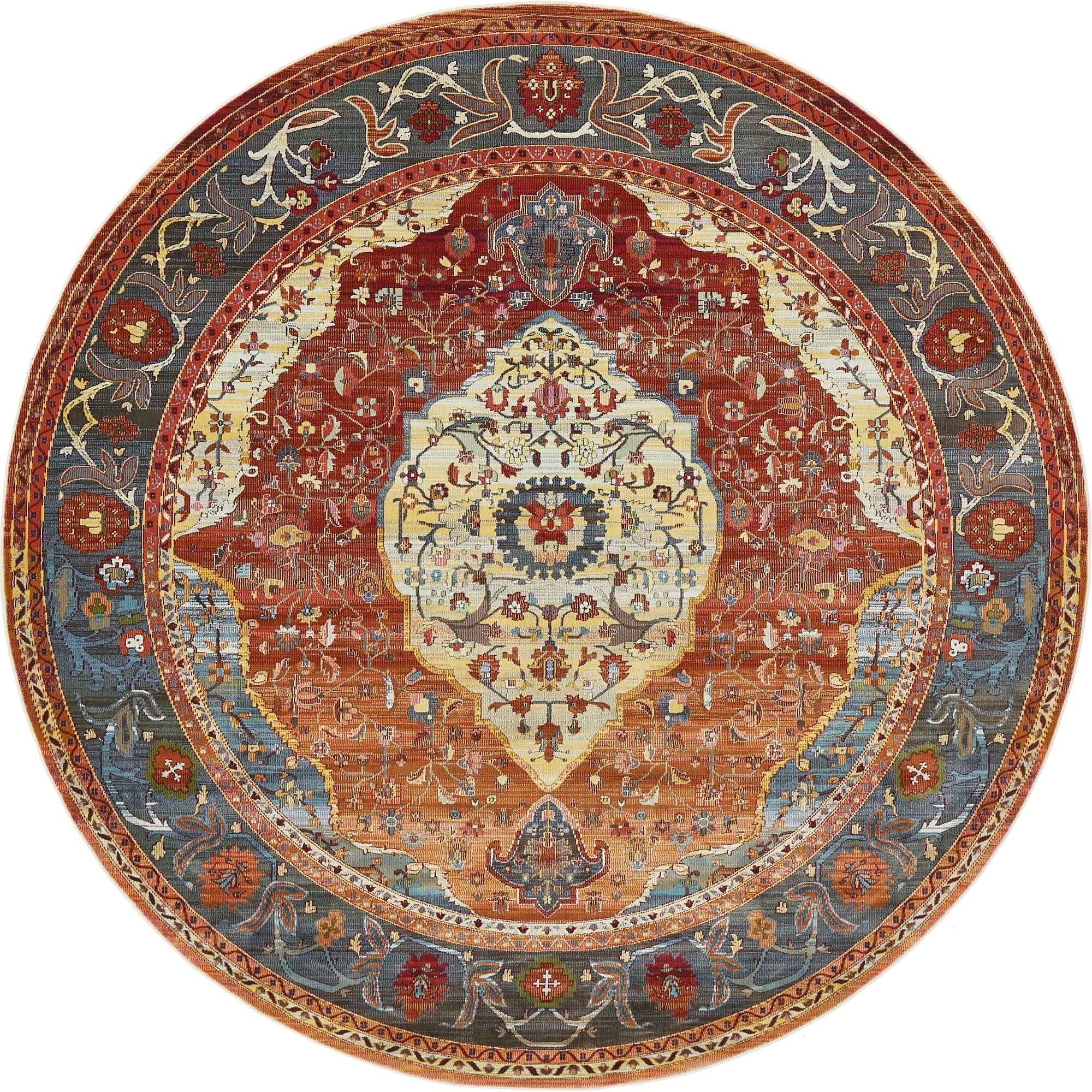 Baracoa Miramar Rug - Durable, Stylish Border Design with Vibrant Colo