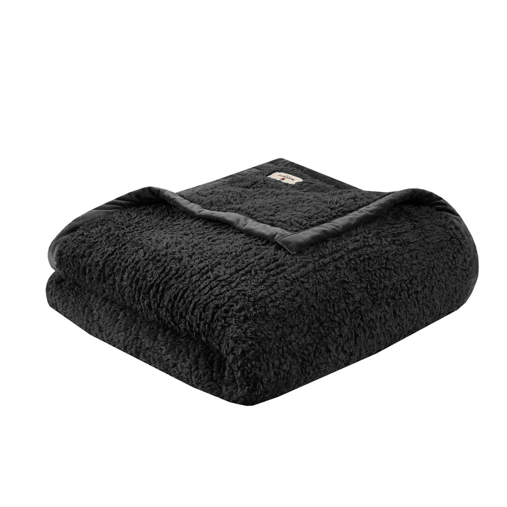 Berber Woolrich Burlington Plush Berber Blanket With Velvet Binding, O